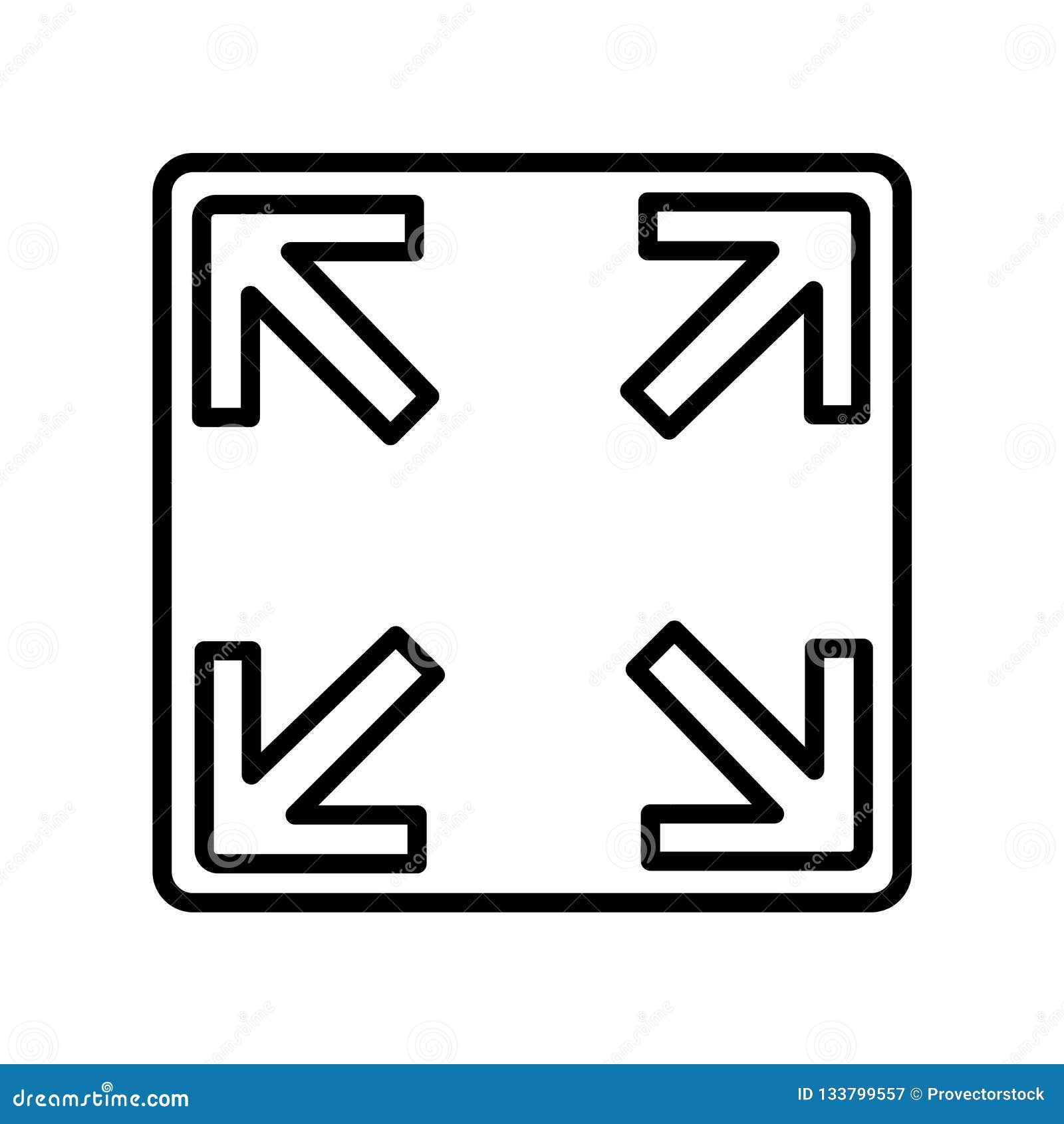 Resize Icon Vector Isolated On White Background, Resize Sign ...