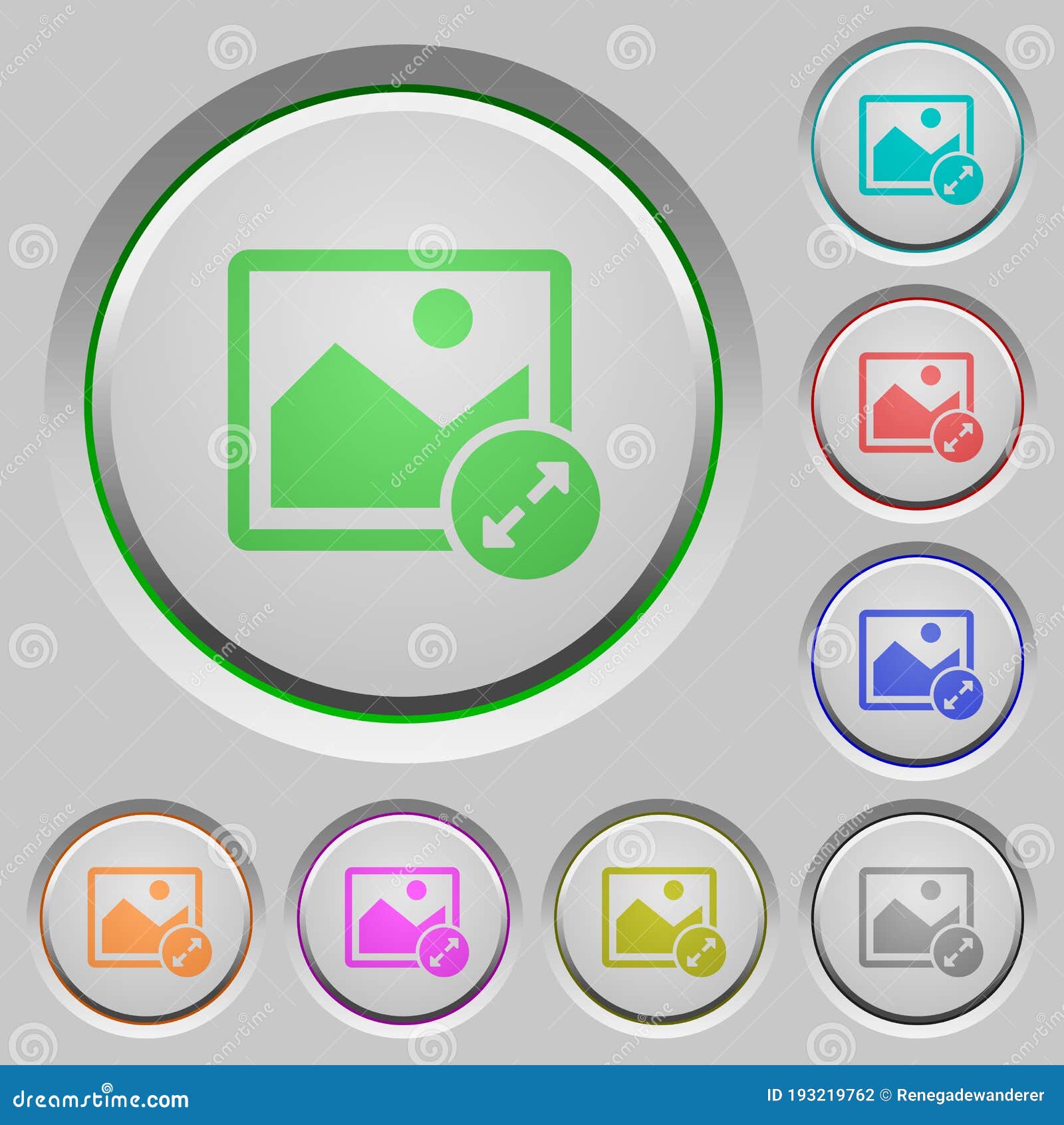 Resize Image Large Push Buttons Stock Vector - Illustration of graphics ...
