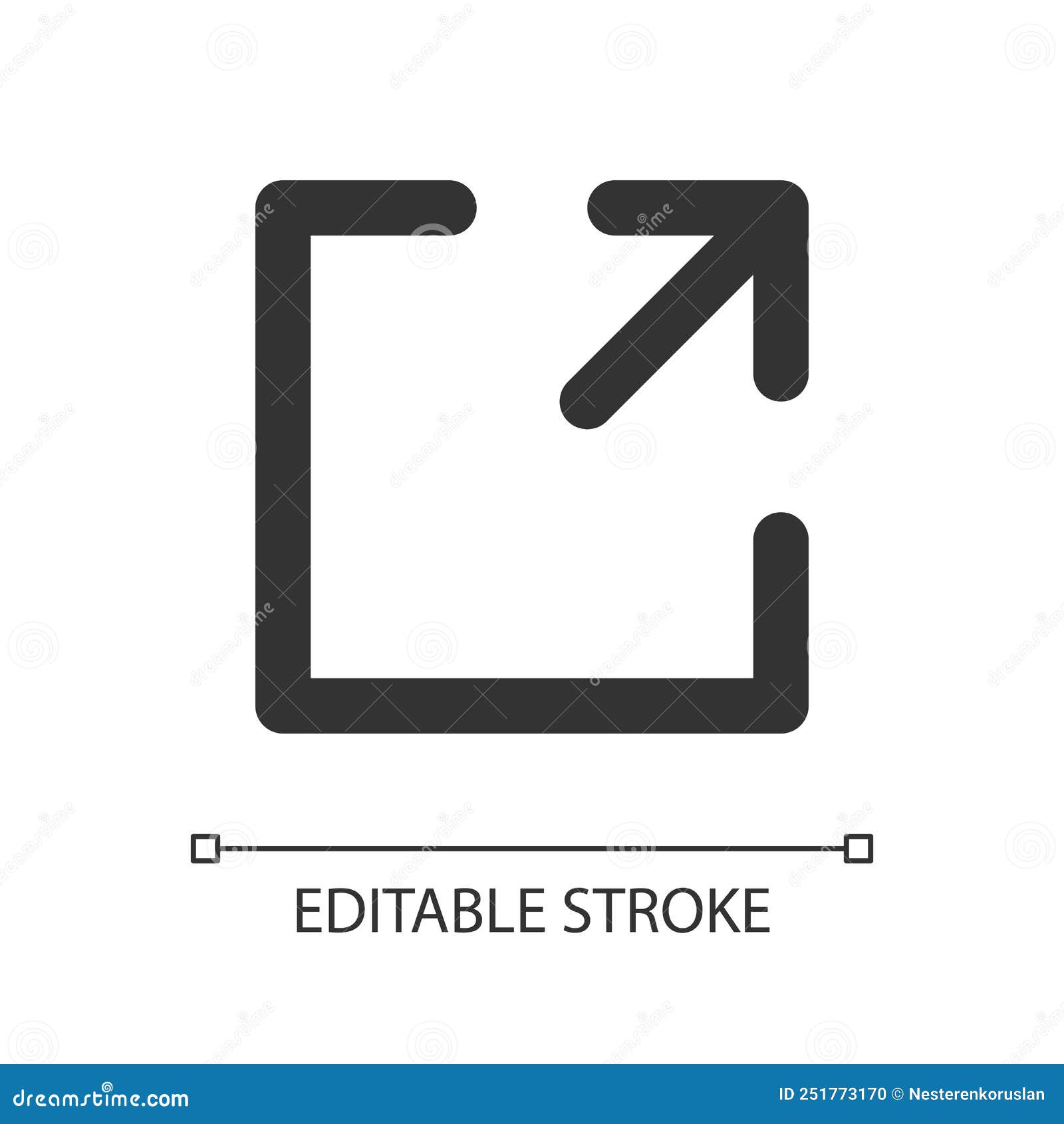 Resize Pixel Perfect Linear Ui Icon Stock Vector - Illustration of interface, icon: 251773170