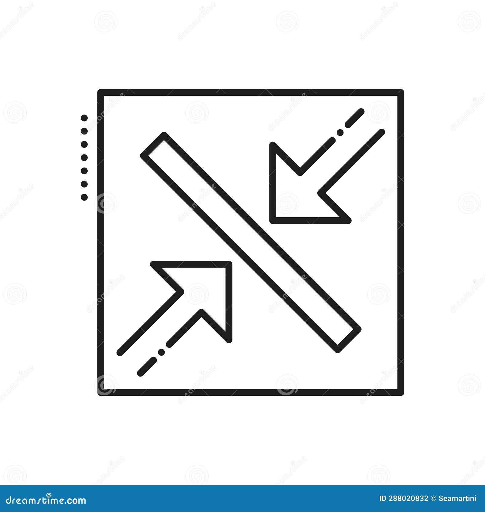Resize and Scale Vector Line Icon. Reduce Expand Stock Illustration ...