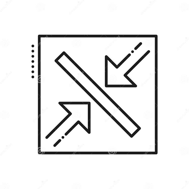 Resize and Scale Vector Line Icon. Reduce Expand Stock Illustration - Illustration of size ...