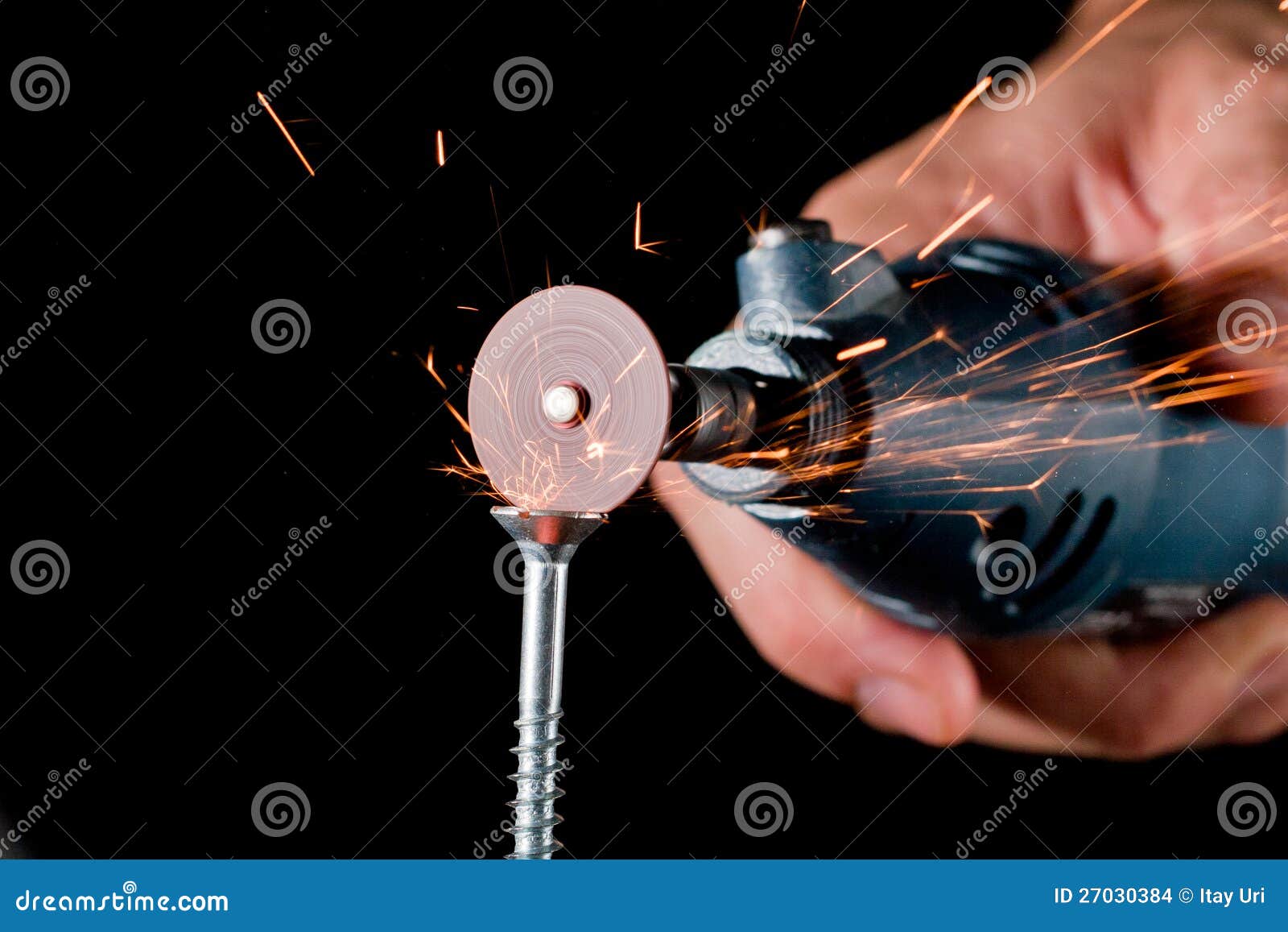 Reslotting a stock photo. Image of sparks, multitool - 27030384