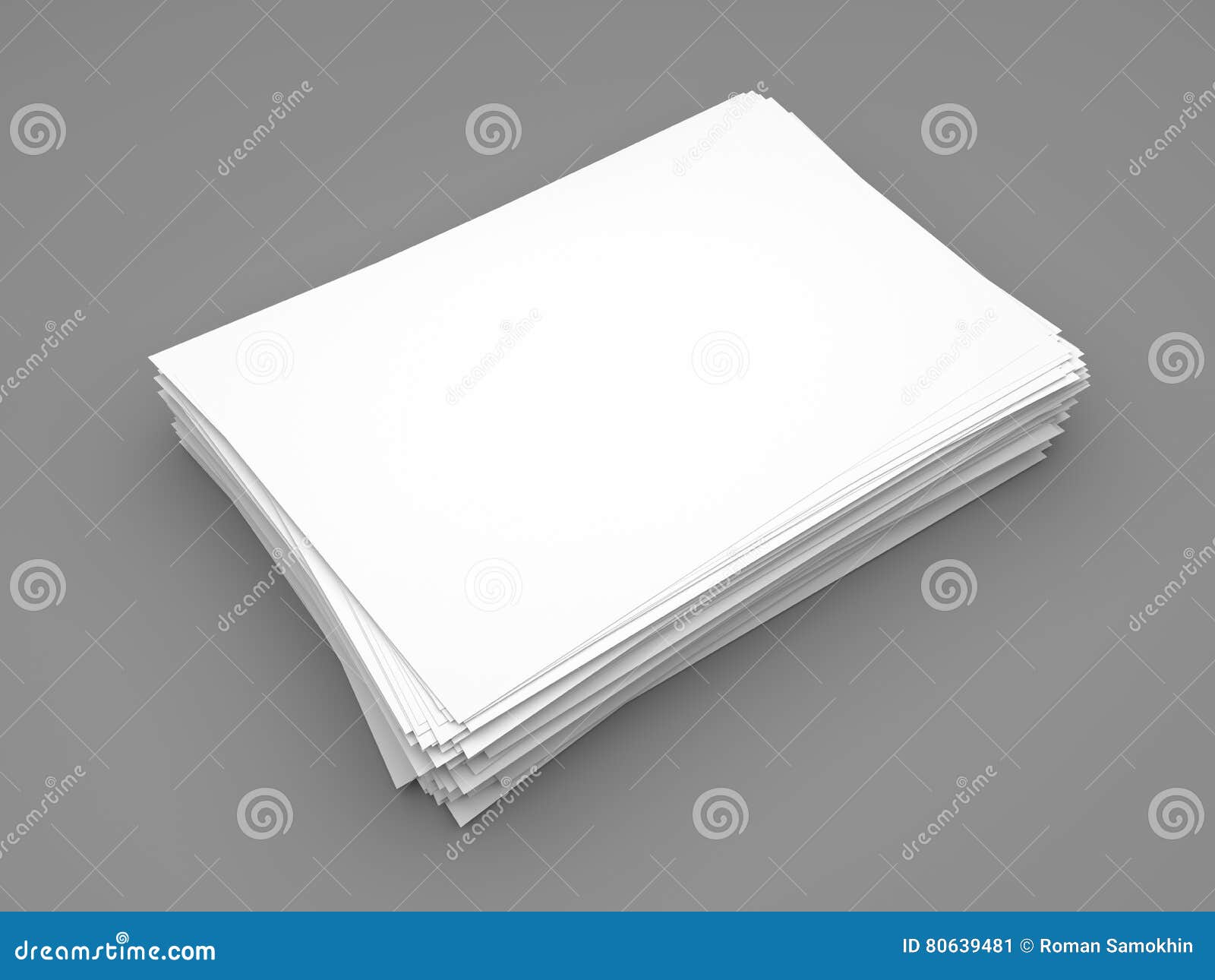 Resma De Hojas Del Libro Blanco Stock de ilustración - Ilustración de ...