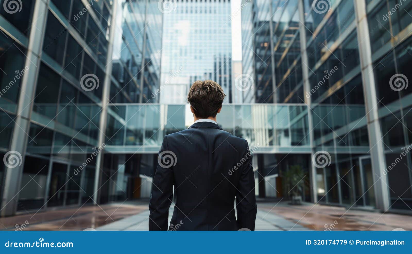 Resolute, Man in a Suit Contemplates the Urban Jungle Stock ...