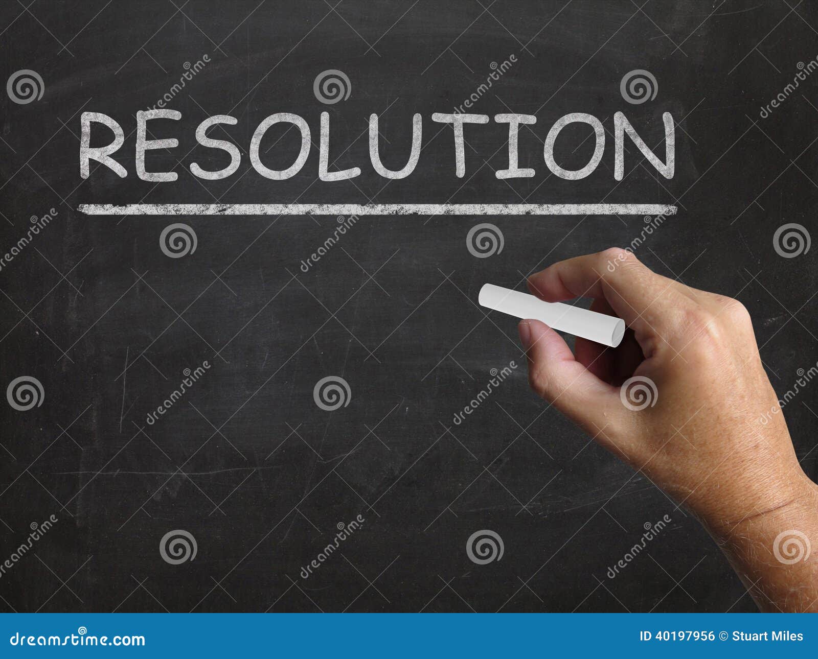 Resolution Blackboard Means Solution Settlement Stock Illustration ...