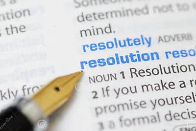 Resolution - Dictionary Series Stock Image - Image of language ...