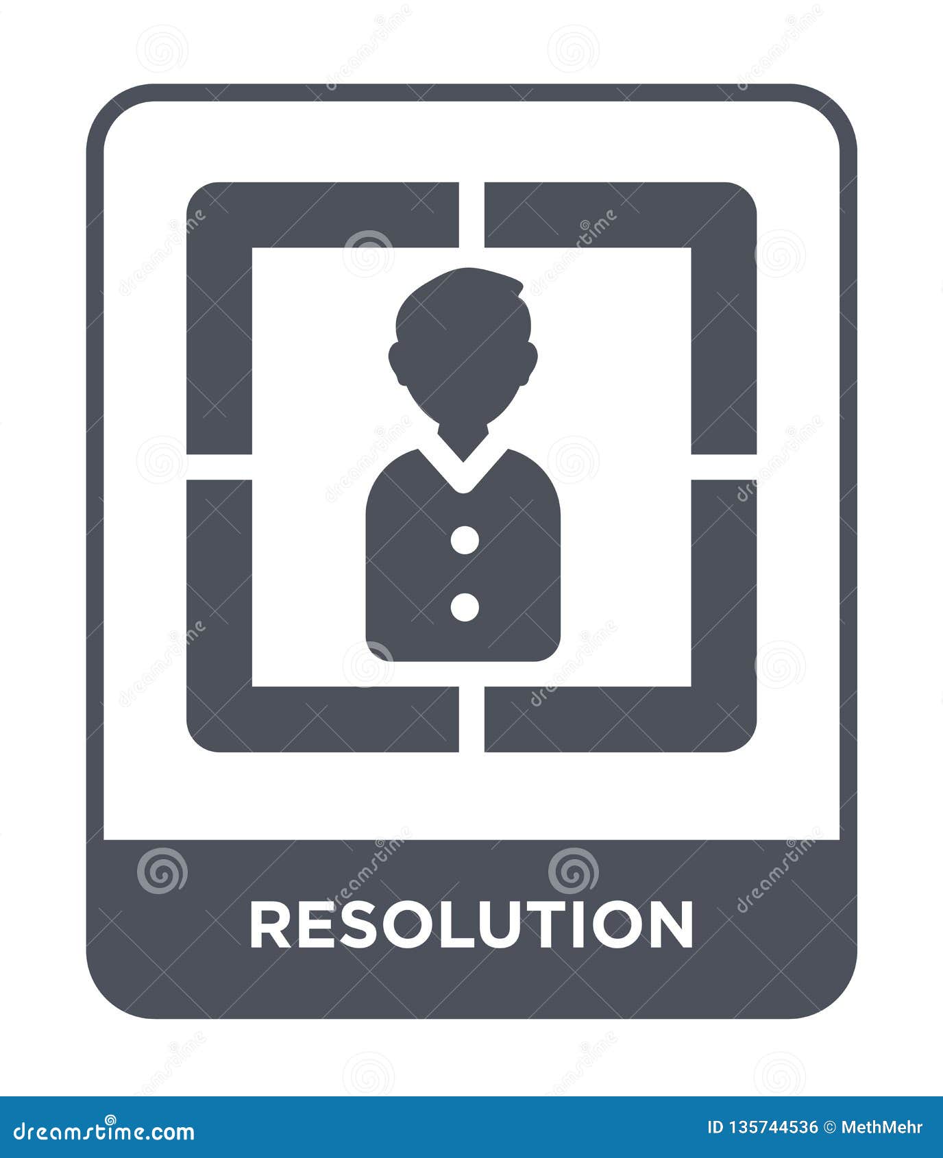 Resolution Icon in Trendy Design Style. Resolution Icon Isolated on ...