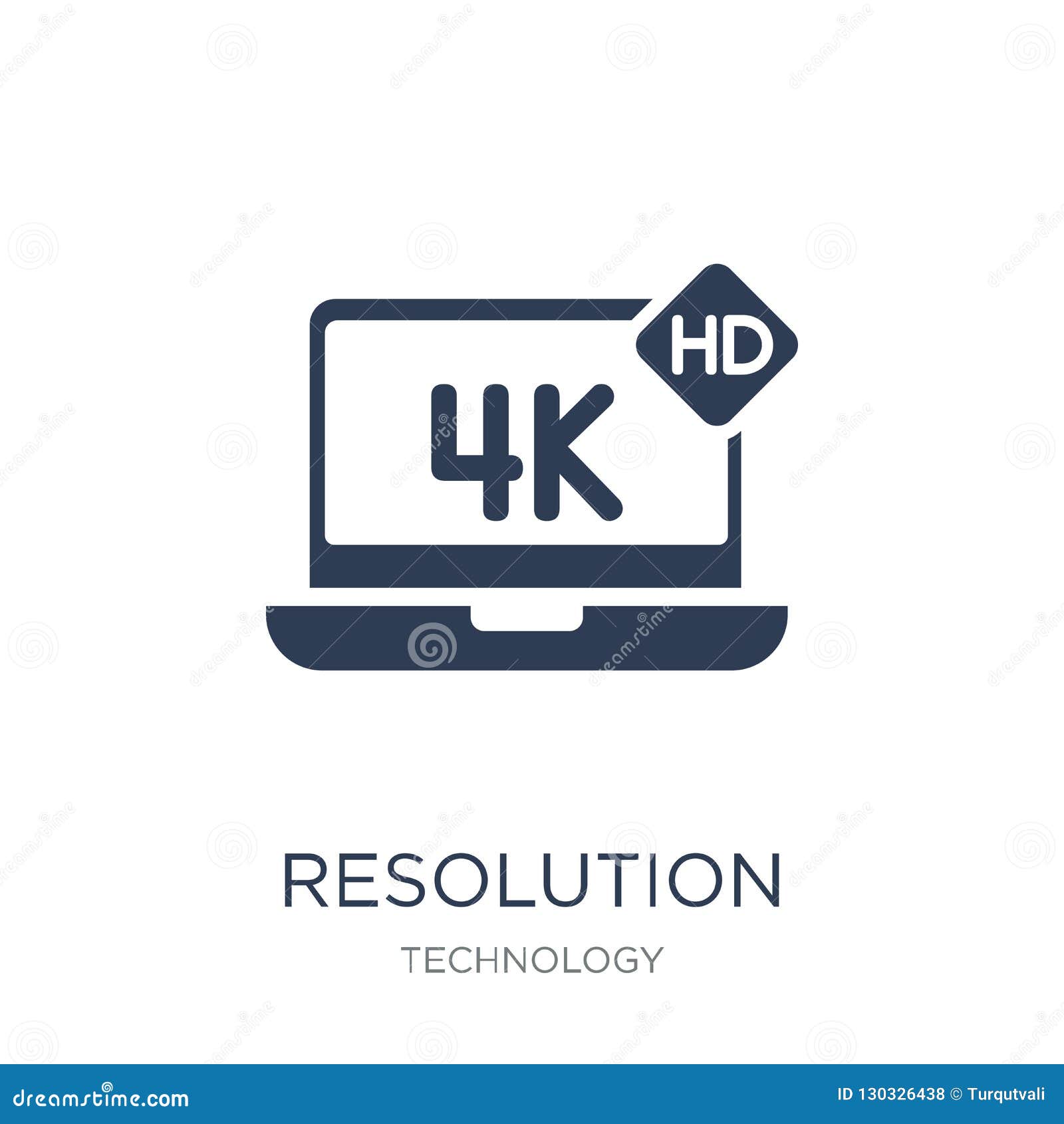 Resolution Icon. Trendy Flat Vector Resolution Icon on White Background ...