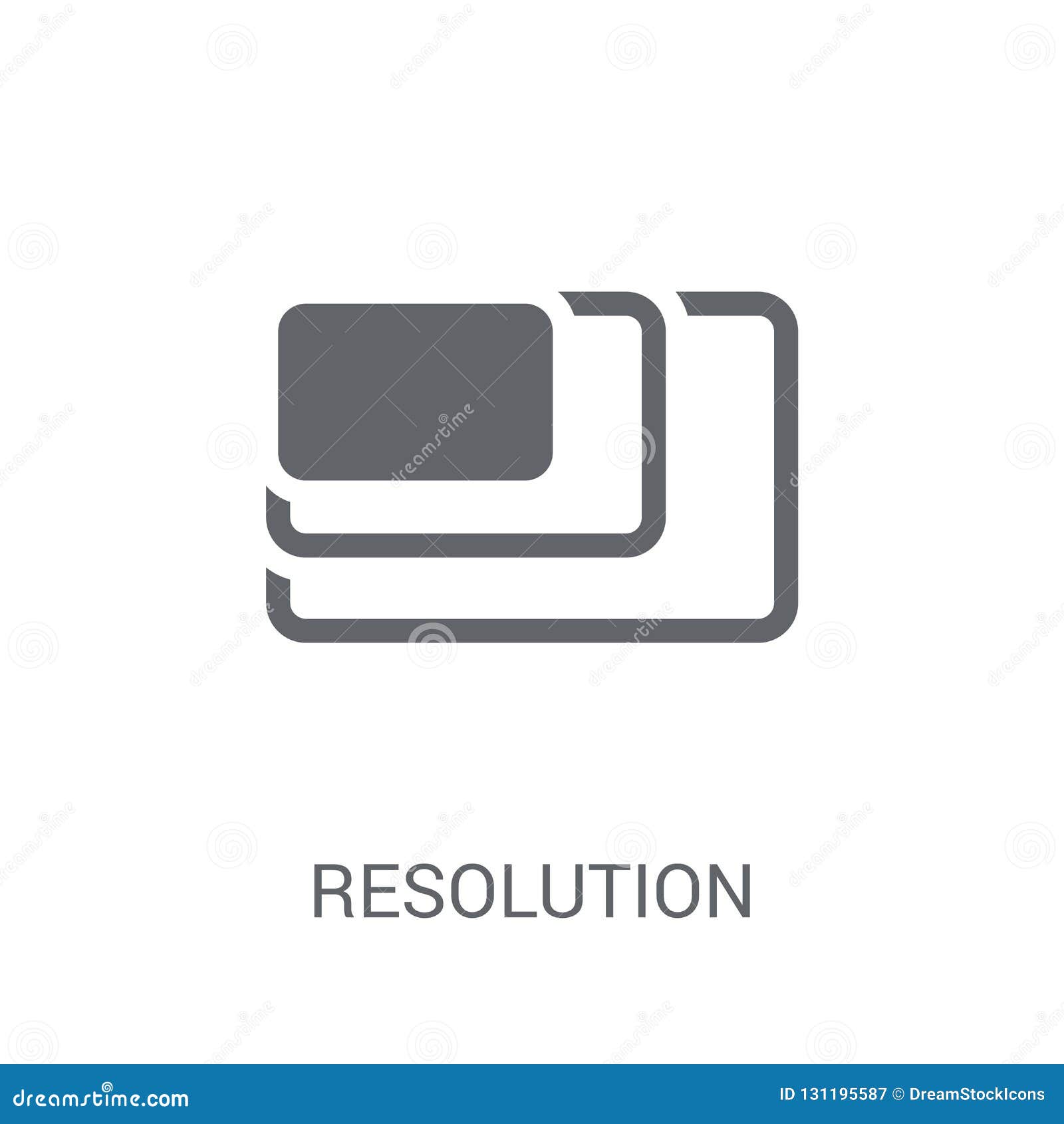 Resolution Icon. Trendy Resolution Logo Concept on White Background ...