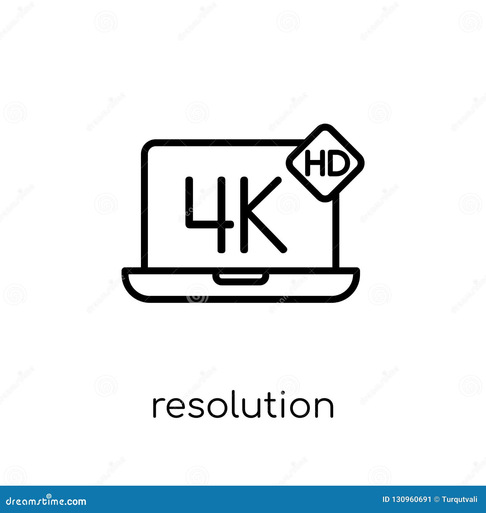 Resolution Icon. Trendy Modern Flat Linear Vector Resolution Icon on ...