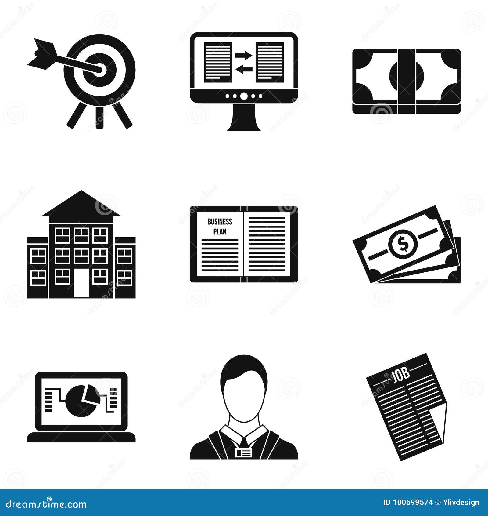 Resolution Icons Set, Simple Style Stock Vector - Illustration of icons ...