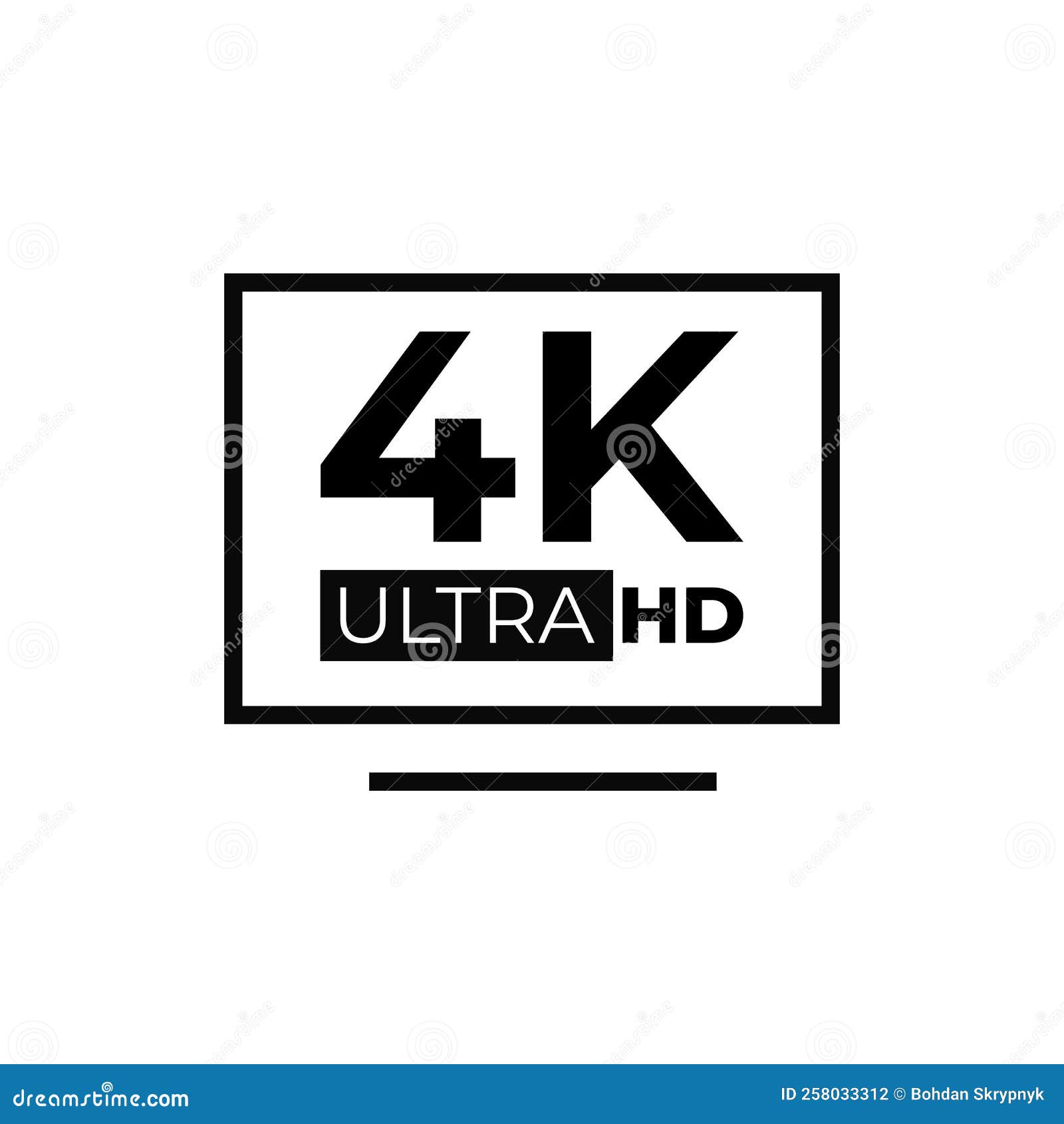 Resolution 4k Ultra Hd Icon Stock Vector - Illustration of quality ...