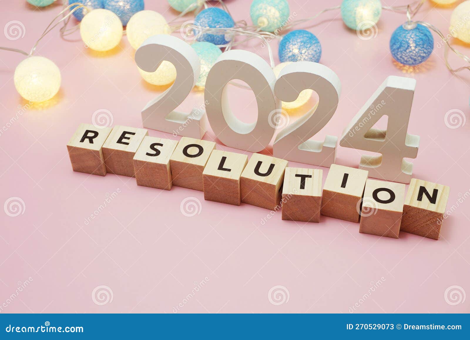 Resolution 2024 Word Alphabet Letters on Pink Background Stock Image ...
