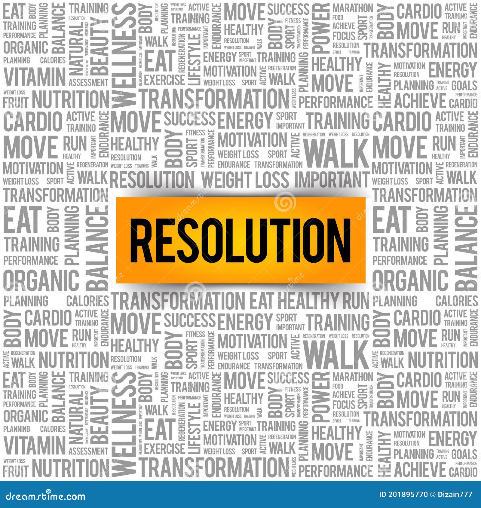 RESOLUTION Word Cloud Collage Stock Illustration - Illustration of ...