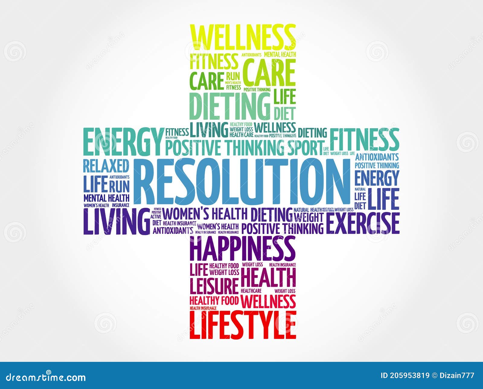 RESOLUTION word cloud stock illustration. Illustration of heart - 205953819