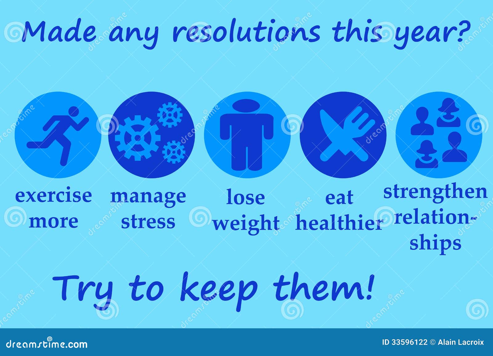 Resolutions stock illustration. Illustration of good - 33596122