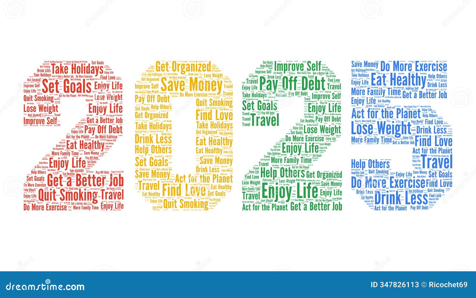 Resolutions 2025 Word Cloud Concept Stock Illustration - Illustration ...