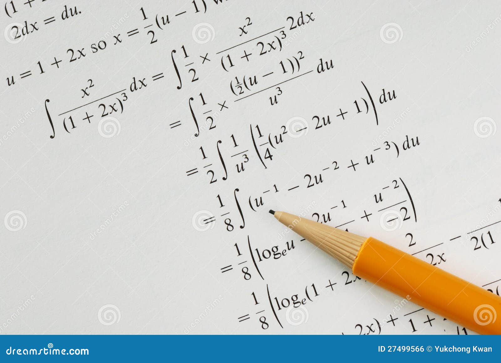 Resolva Um Problema Da Matemática Da Faculdade Foto De Stock Imagem