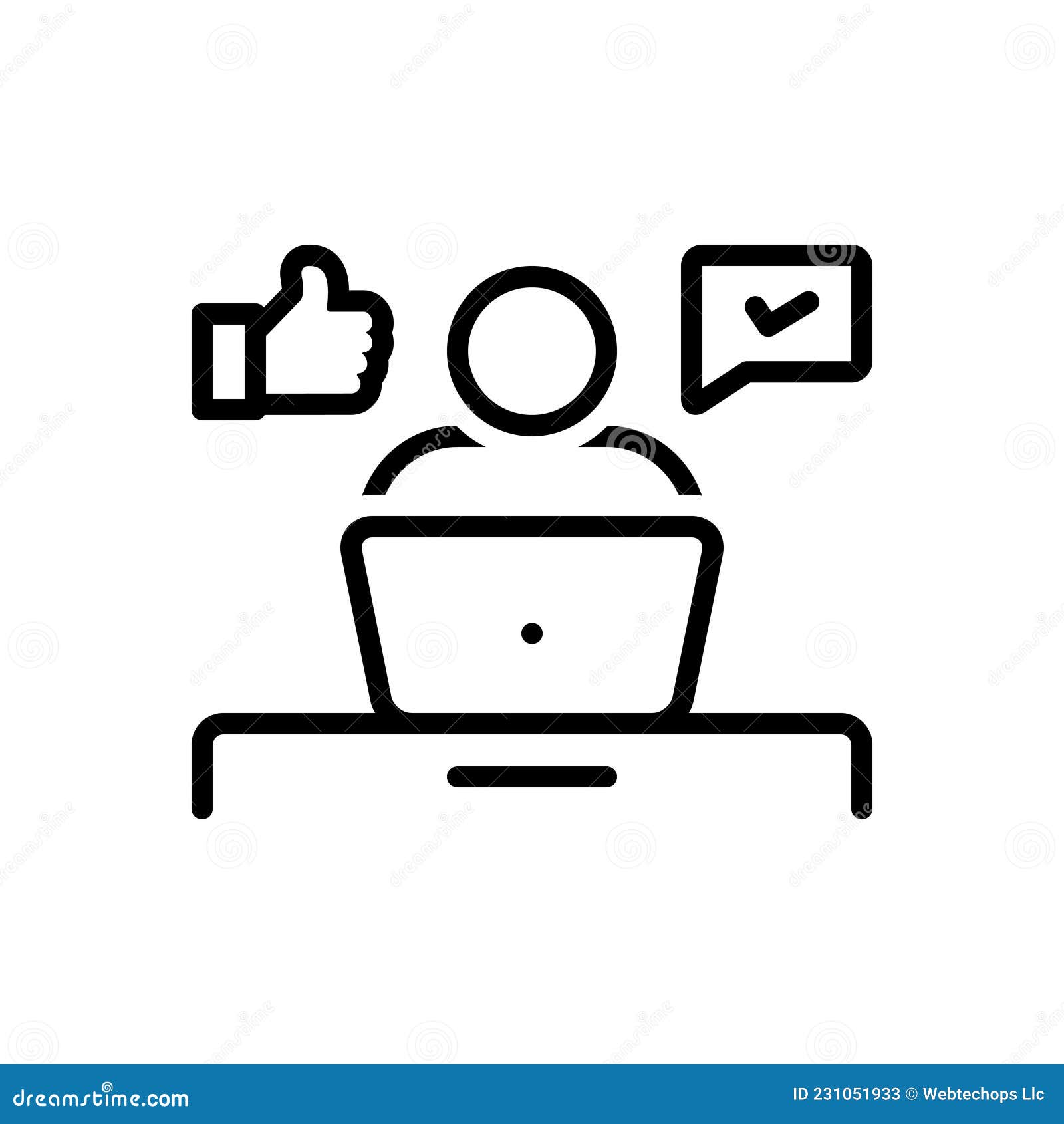 Black Line Icon for Resolve, Willpower and Problem Stock Vector ...