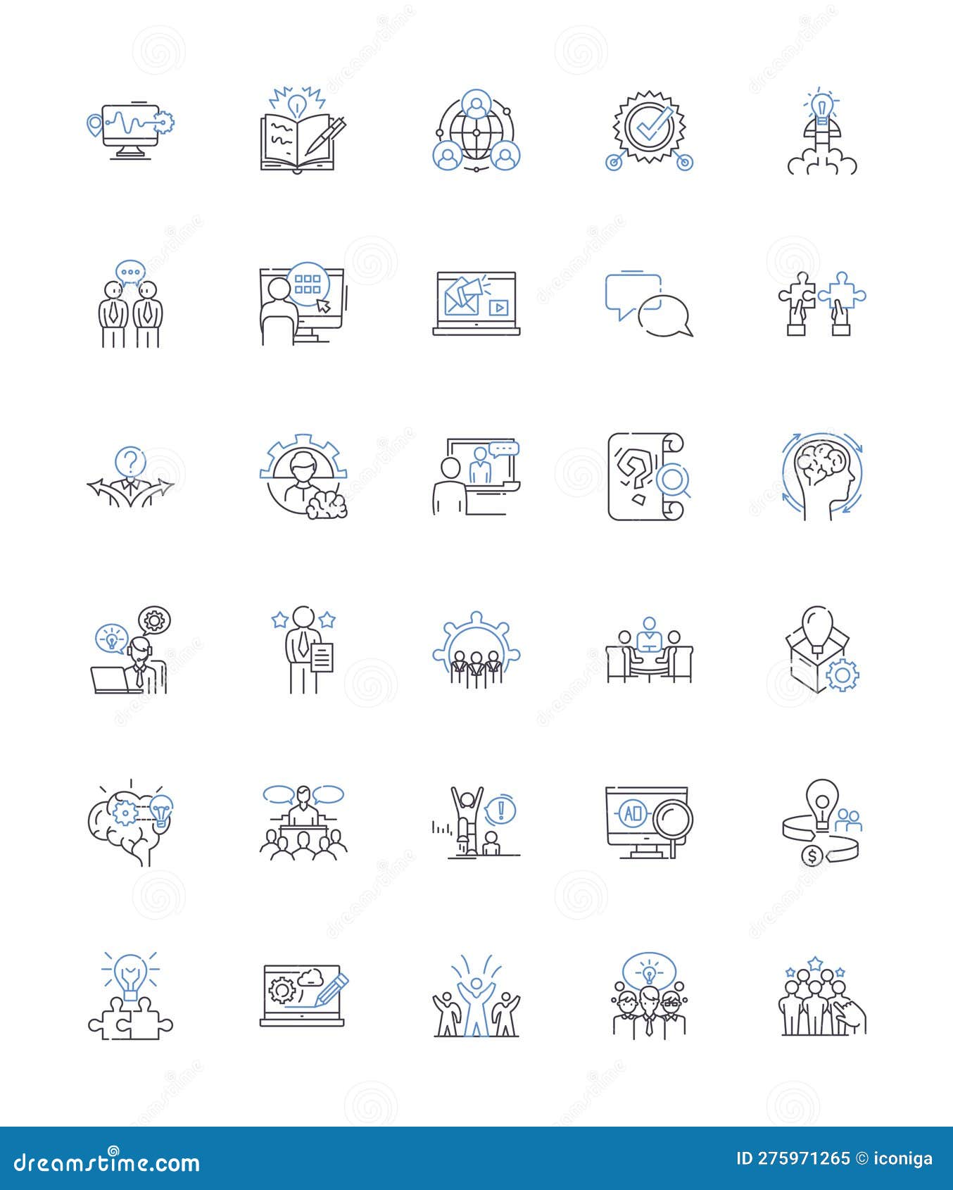 Resolve Line Icons Collection. Determination, Tenacity, Persistence ...