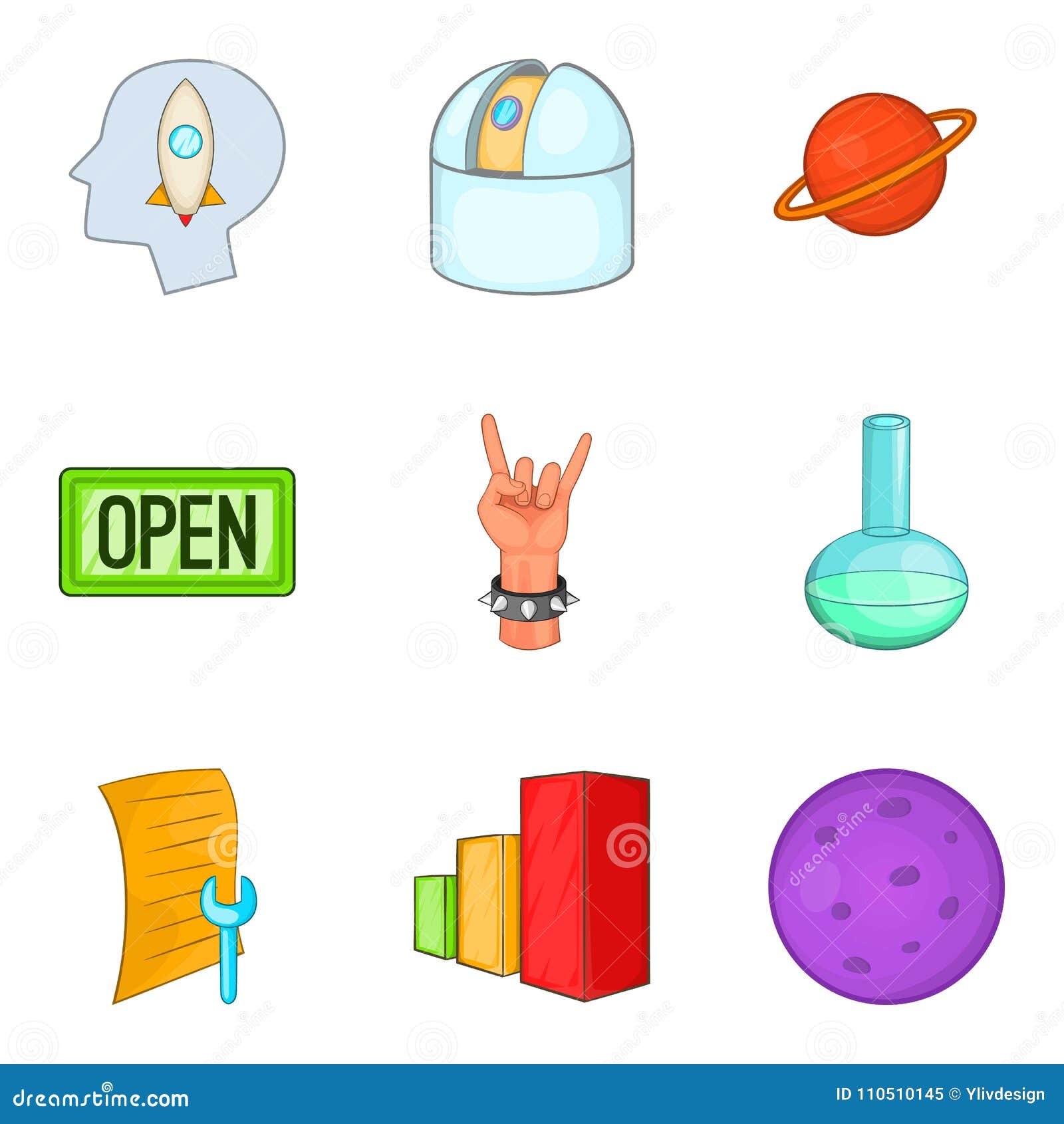 Resolve the Problem Icons Set, Cartoon Style Stock Vector ...