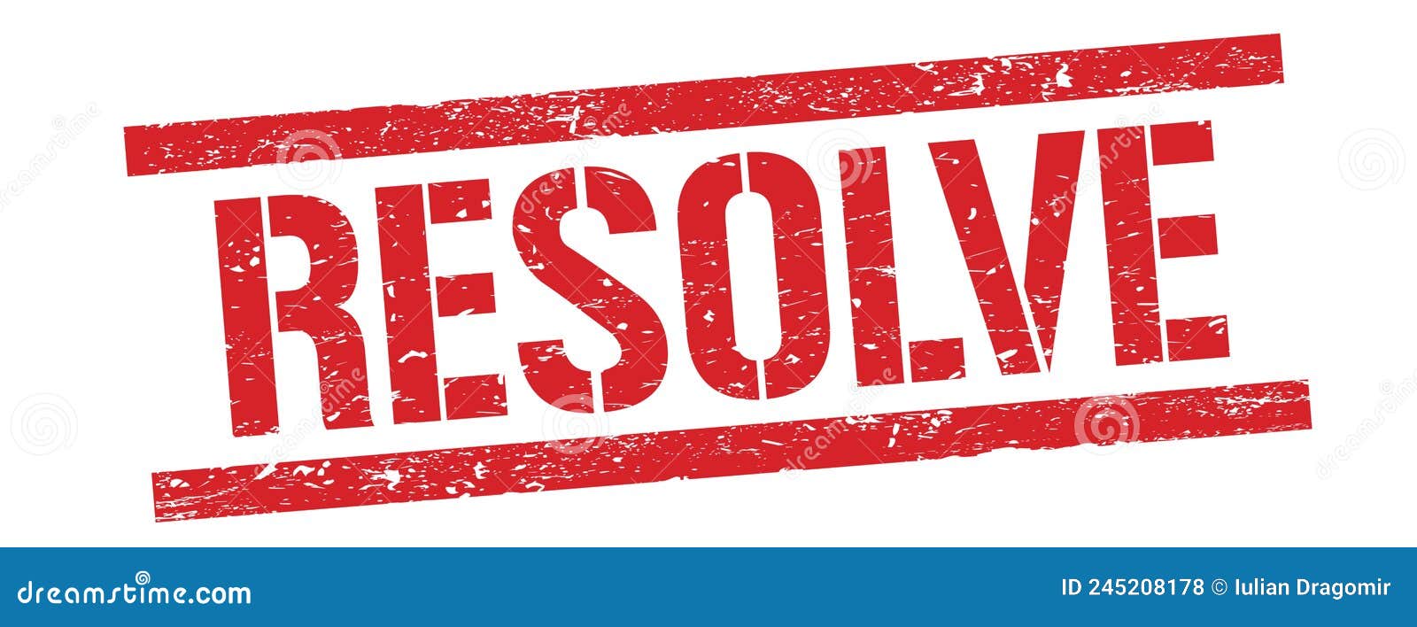 RESOLVE Text on Red Vintage Lines Stamp Stock Illustration ...