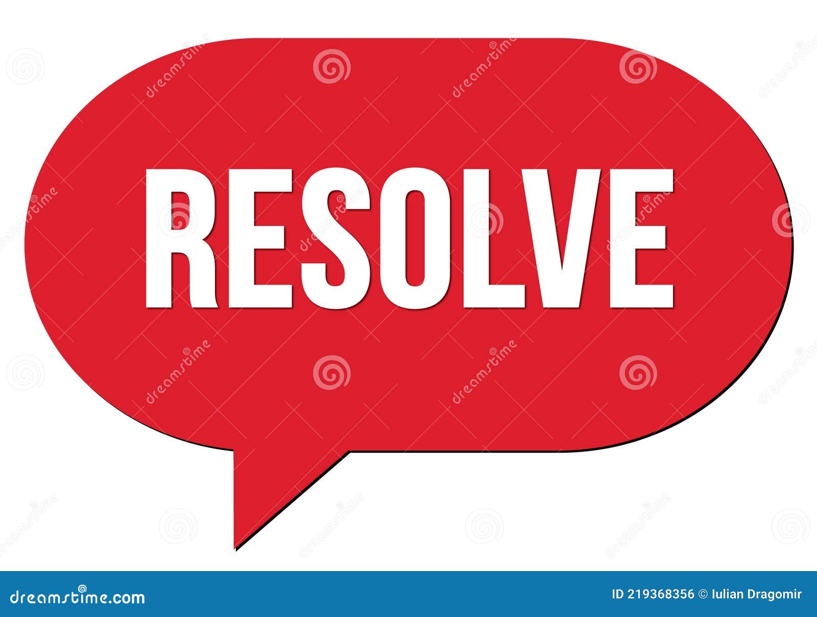 RESOLVE Text Written in a Red Speech Bubble Stock Illustration ...
