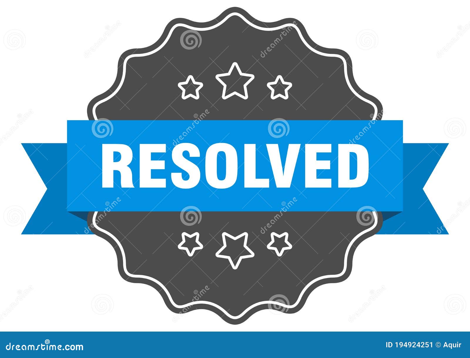 Resolved Label. Resolved Isolated Seal. Sticker. Sign Stock Vector ...