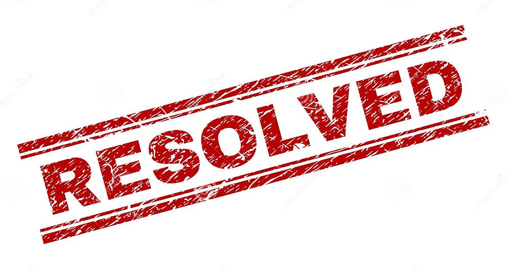 Grunge Textured RESOLVED Stamp Seal Stock Vector - Illustration of ...