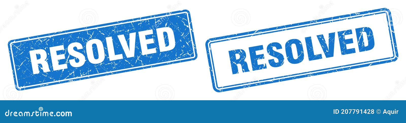 Resolved Stamp Set. Resolved Square Grunge Sign Stock Vector ...