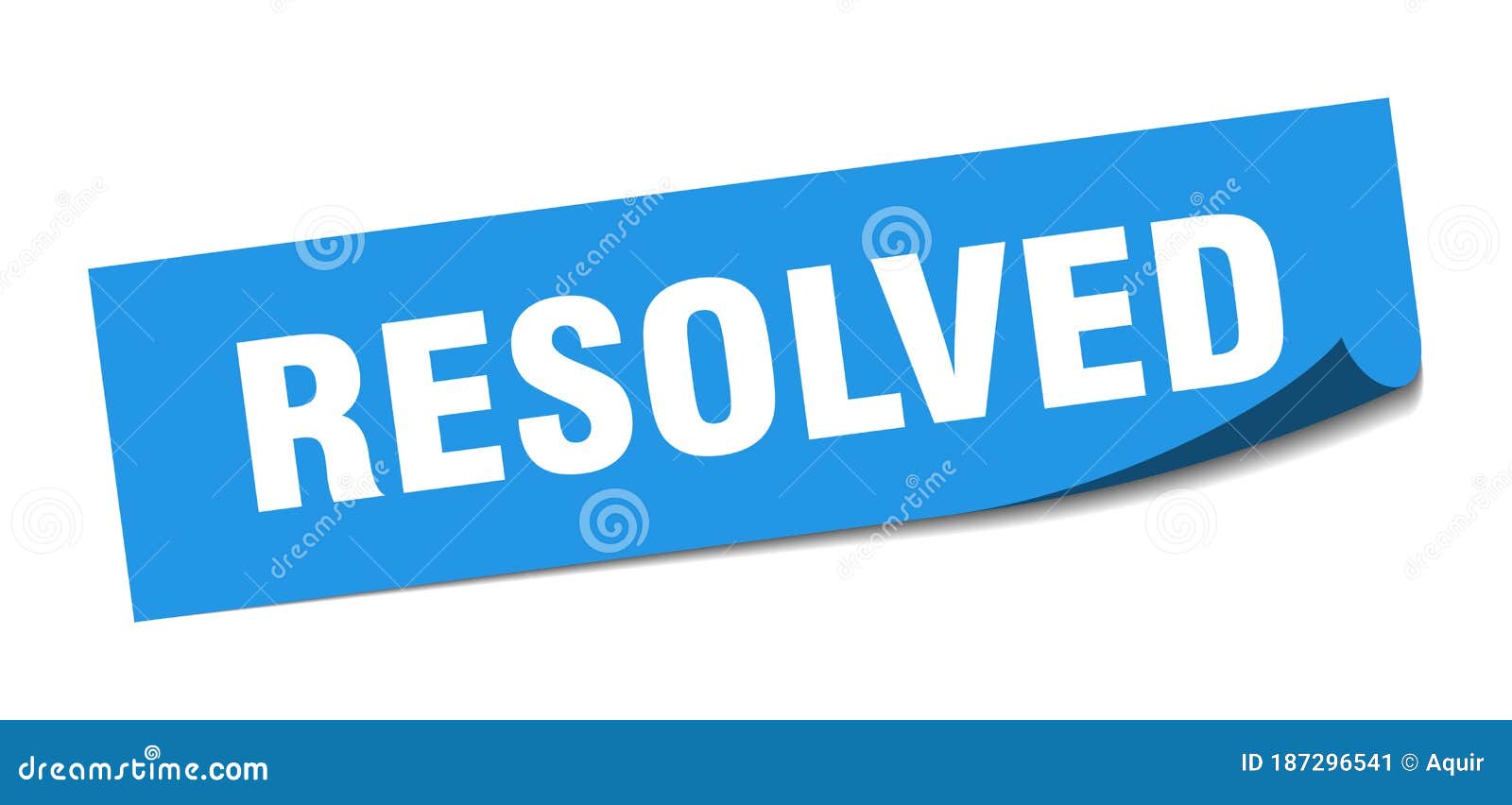 Resolved Sticker. Resolved Square Isolated Sign Stock Vector ...