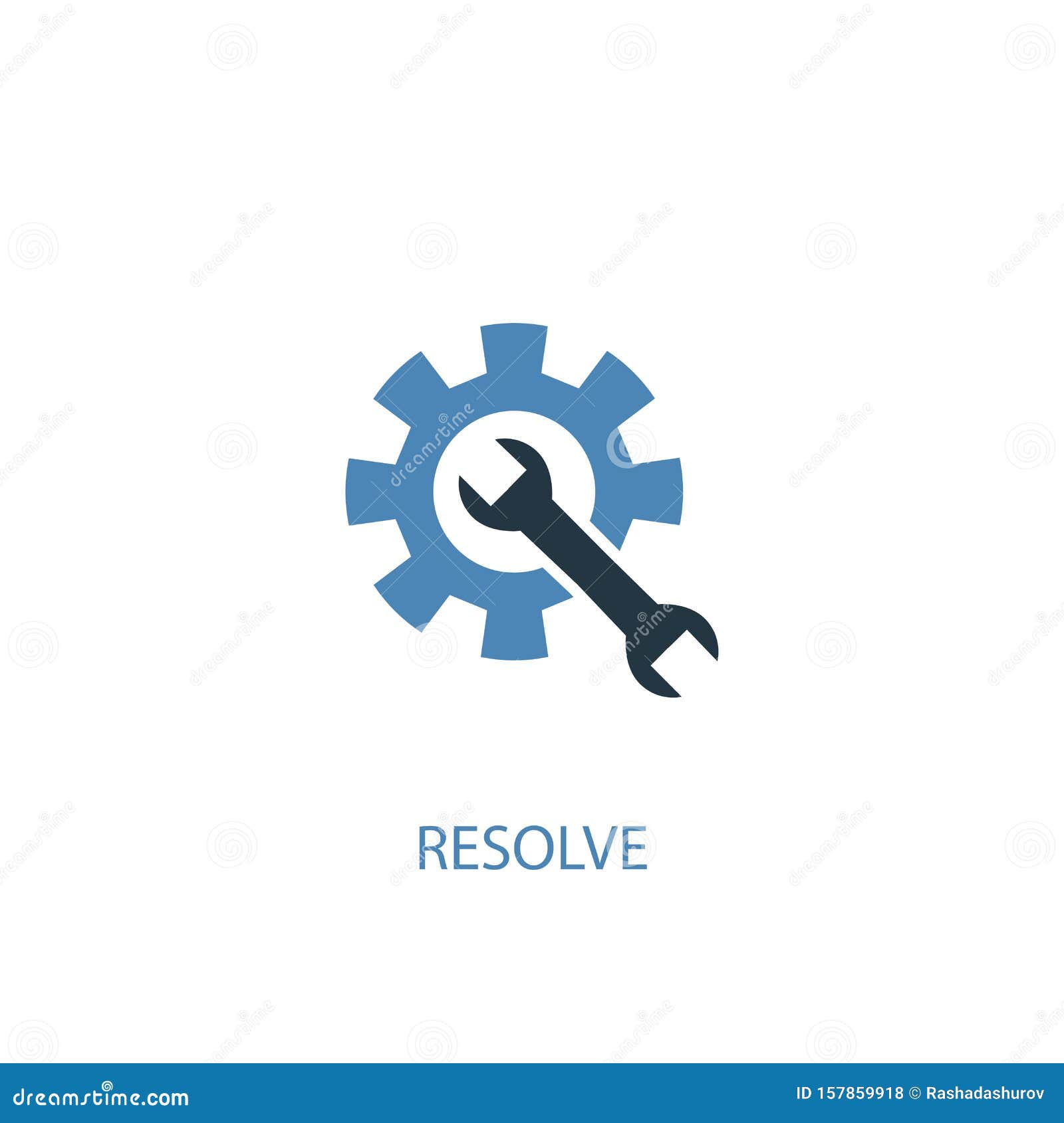 Resolver Icono Coloreado Del Concepto 2. Simple Ilustración del Vector ...