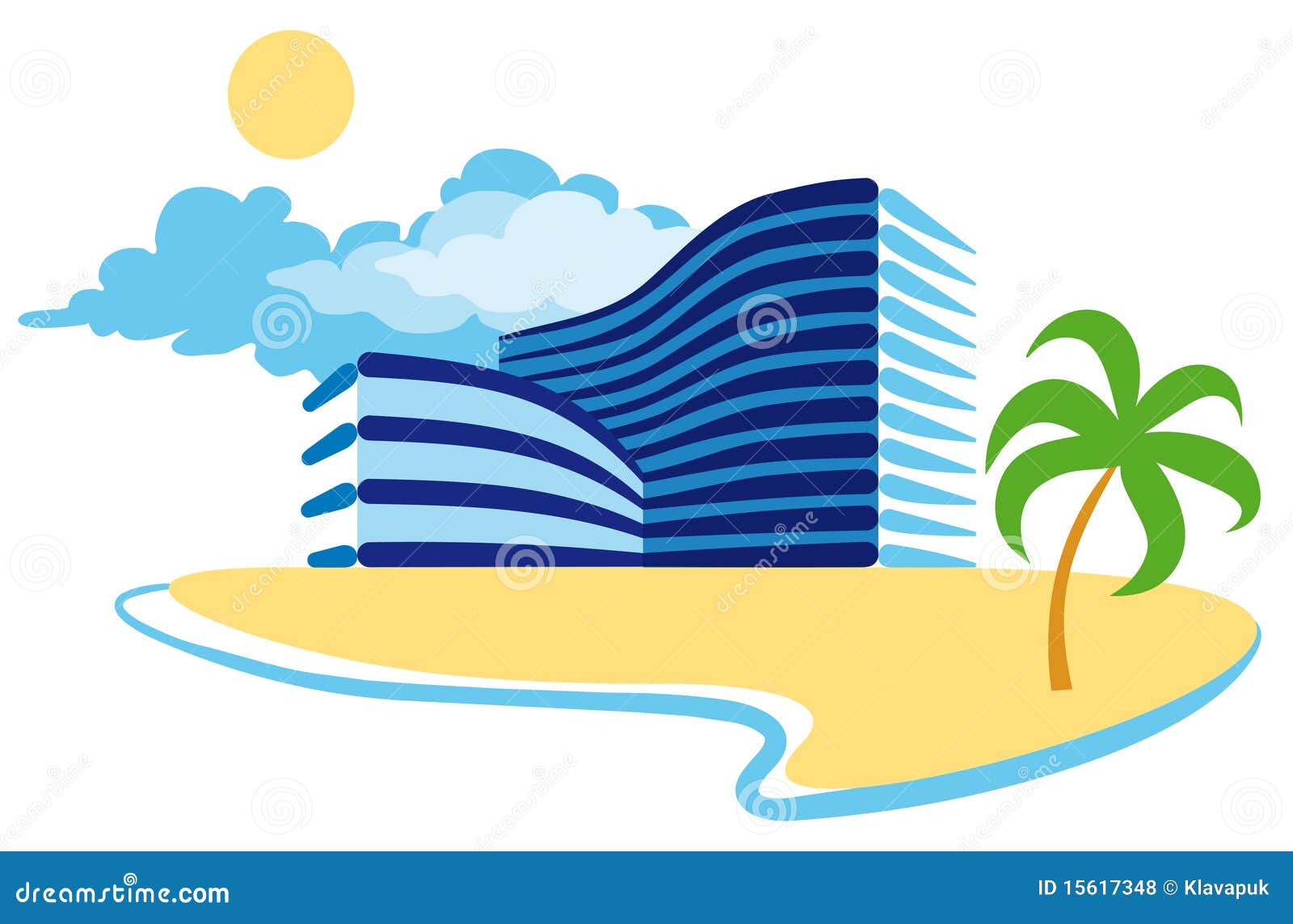 Resort stock vector. Illustration of logo, horizon, city - 15617348