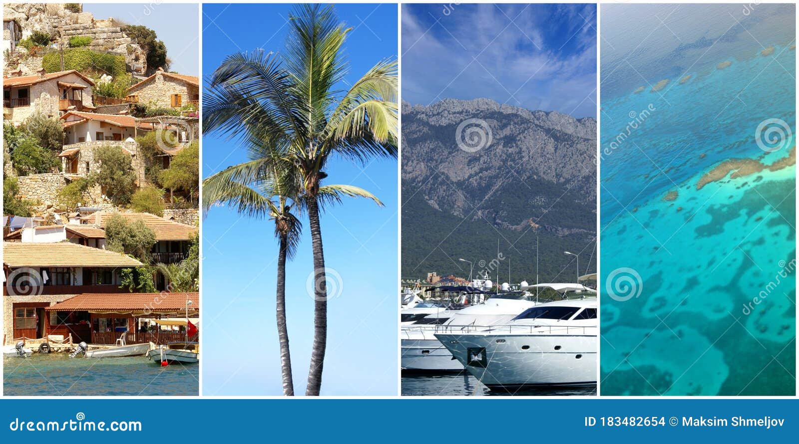Resort Background Collage. Recreation and Summer Vacation. Stock Photo ...