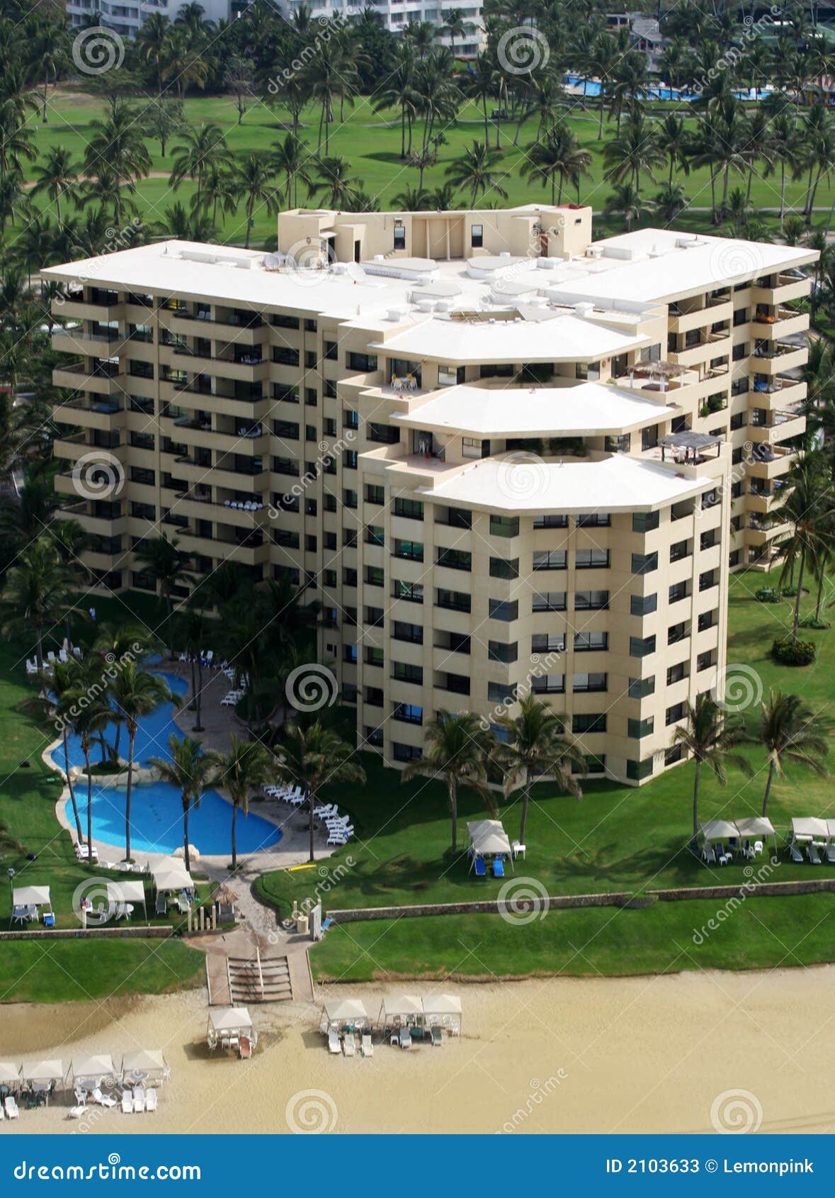 Resort building stock image. Image of sand, highrise, scenic - 2103633