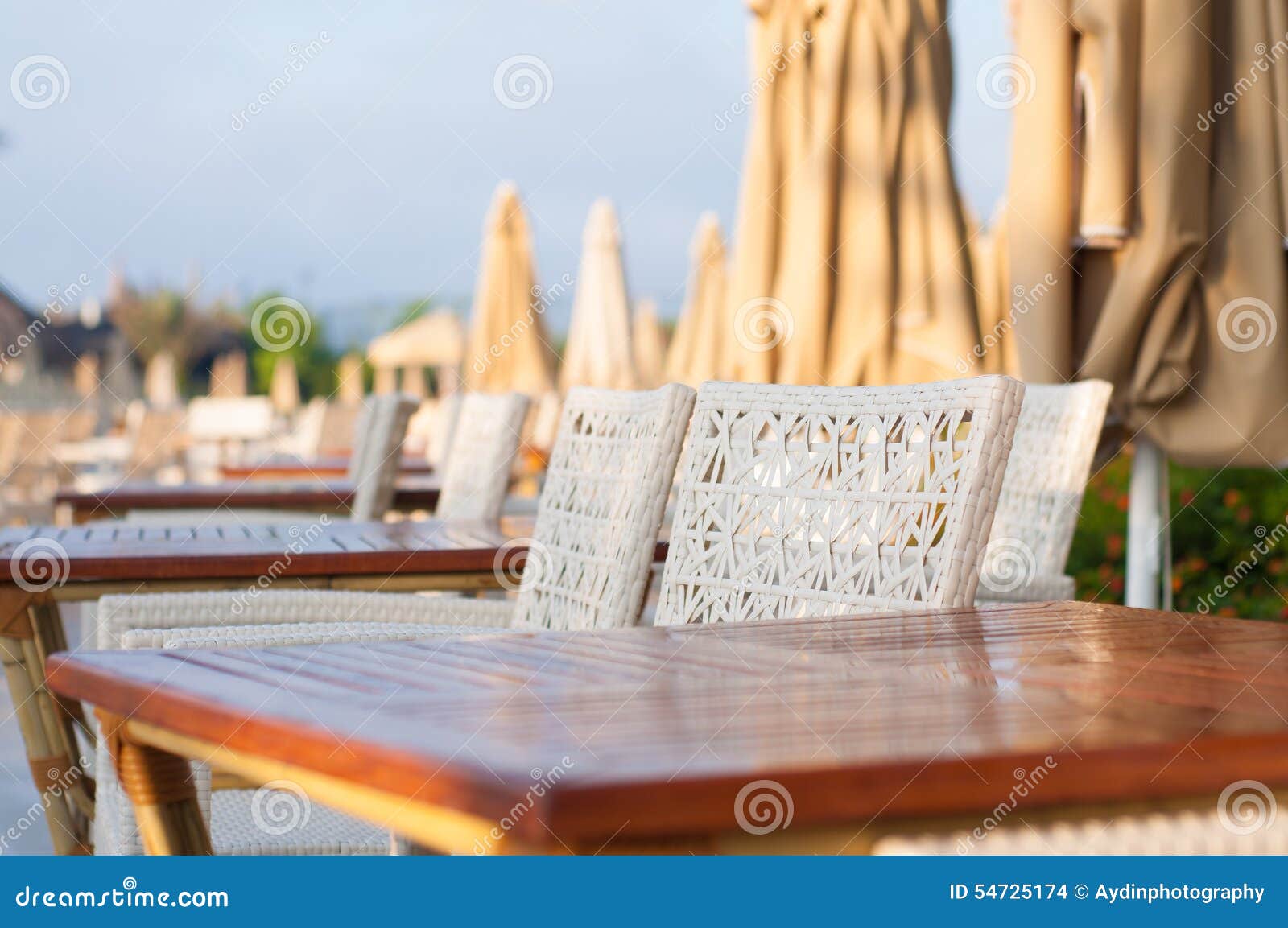 Resort Chairs and Tables stock photo. Image of relaxation - 54725174