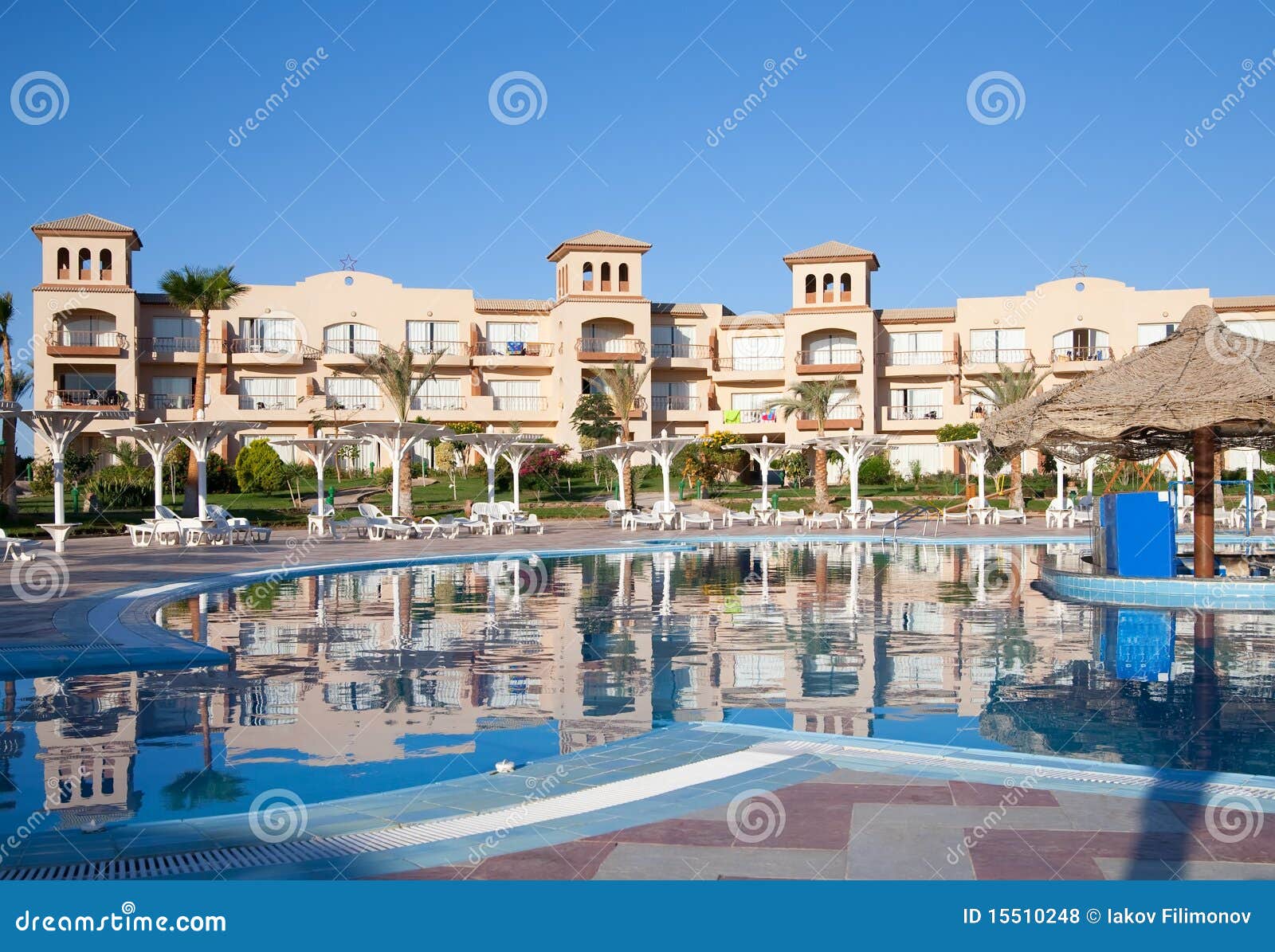 Resort hotel with a pool stock photo. Image of luxury - 15510248