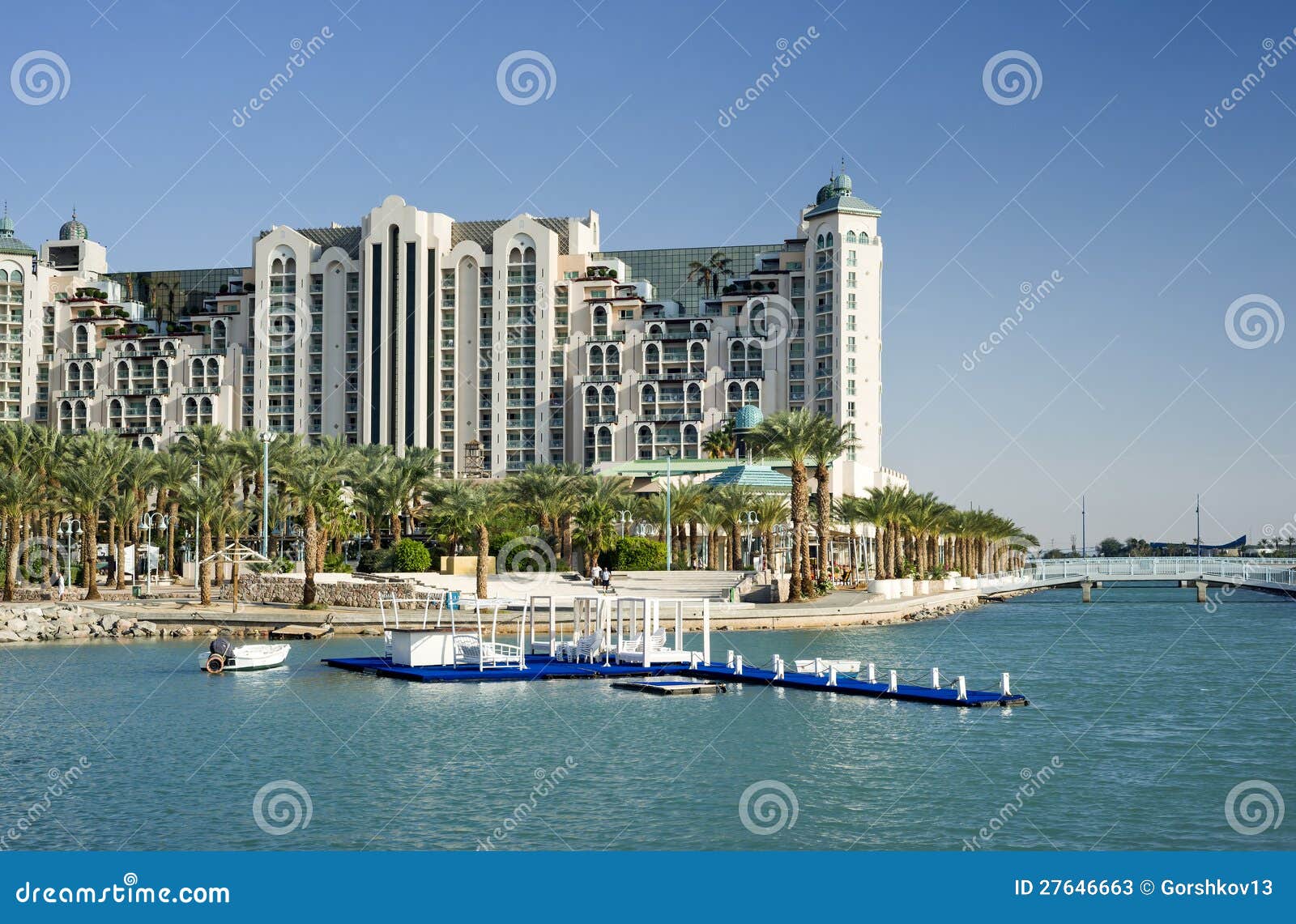 Resort Hotels in Eilat, Israel Stock Image - Image of lagoon, middle ...