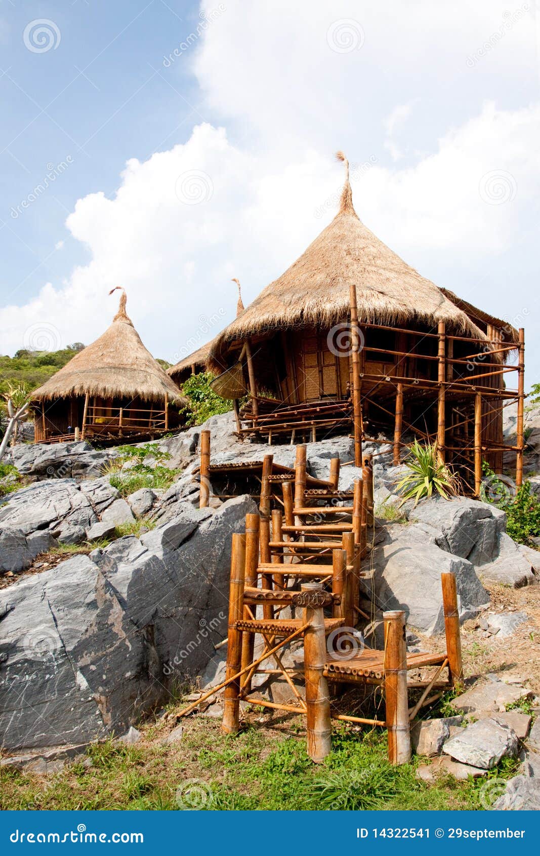 Resort hut in thailand. stock image. Image of escape - 14322541