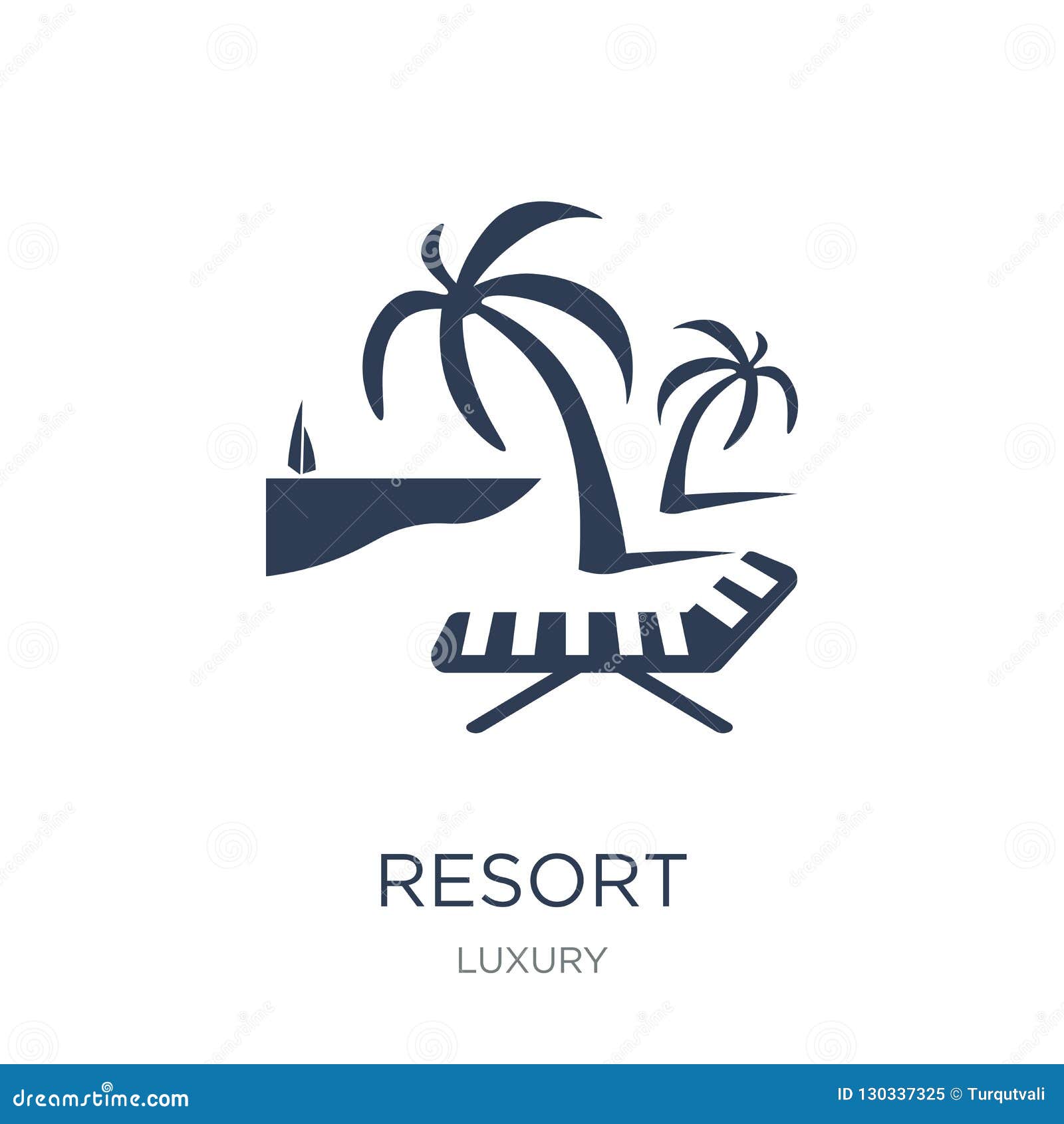Resort Icon. Trendy Flat Vector Resort Icon on White Background Stock ...