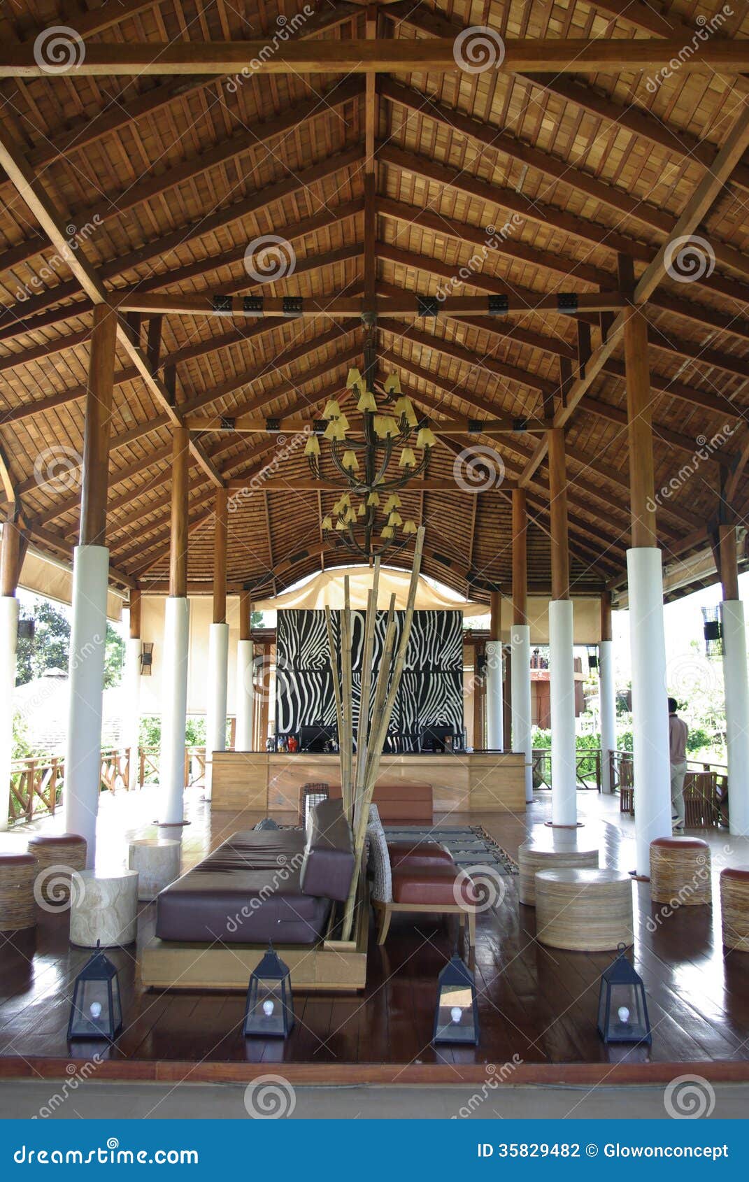 Resort lobby african theme stock photo. Image of living - 35829482