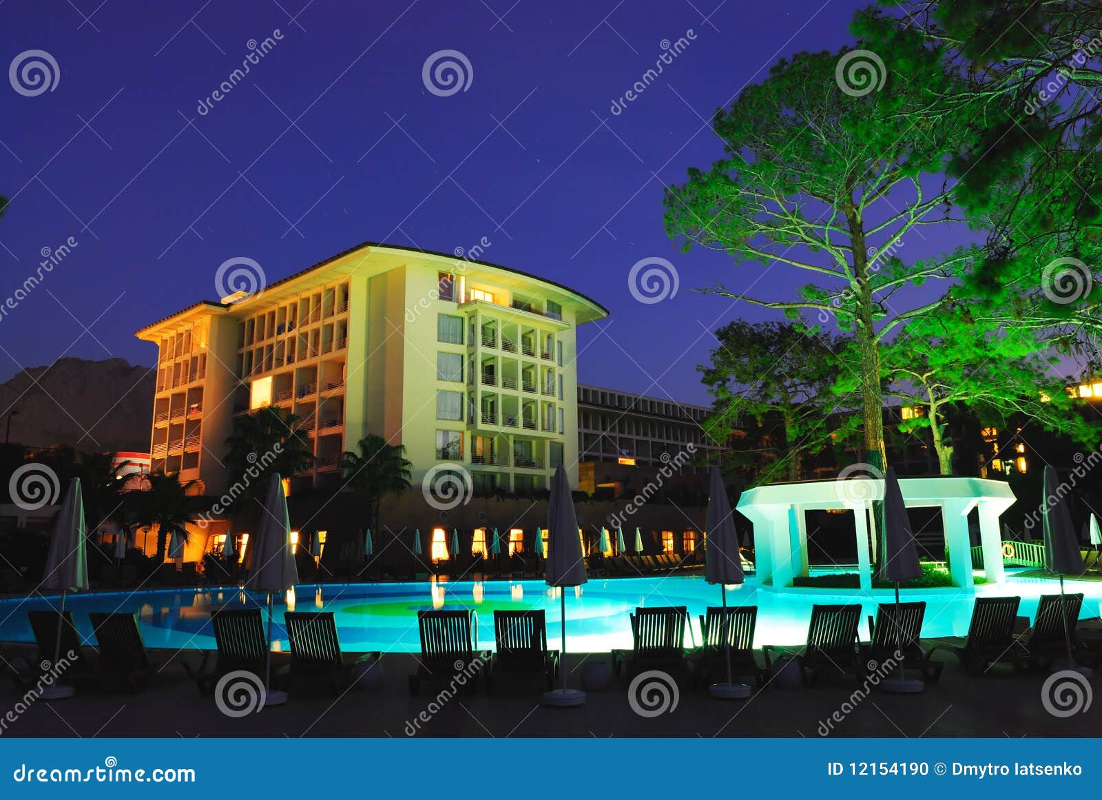 Resort at night stock photo. Image of nature, resort - 12154190