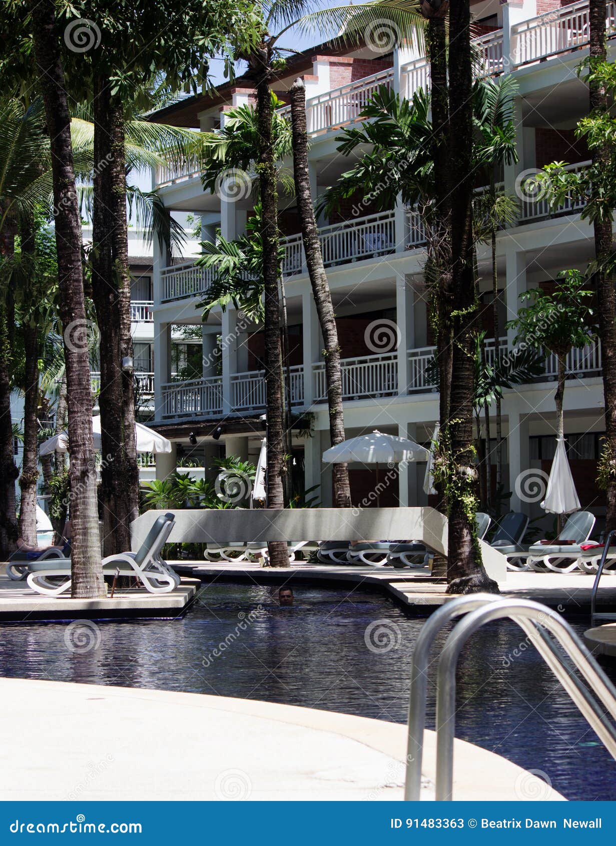 Resort at Patong Beach Phuket Stock Image - Image of resort, water ...