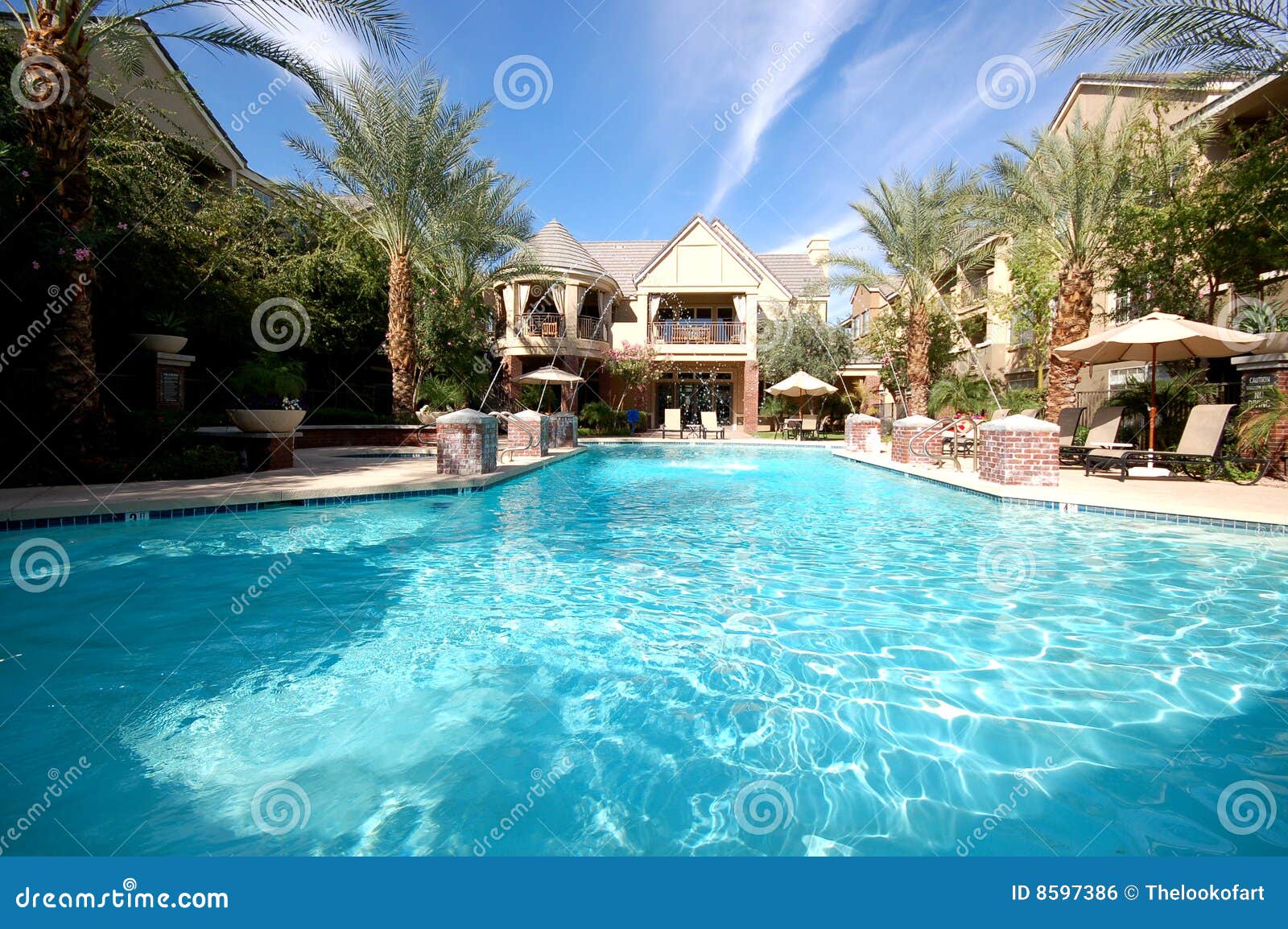 Resort Pool stock photo. Image of launch, resort, sunny - 8597386