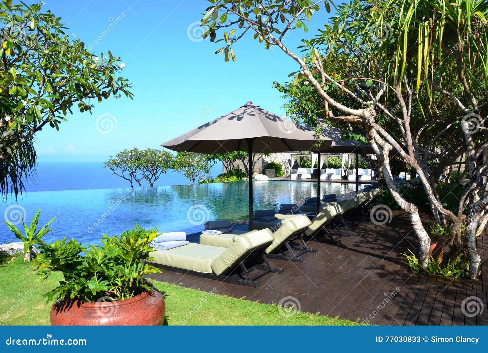 Resort Pool in Bali stock image. Image of relax, bali - 77030833