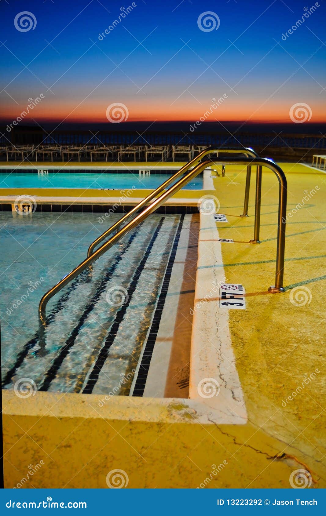 Resort Pool at Sunrise stock photo. Image of luxury, pool - 13223292