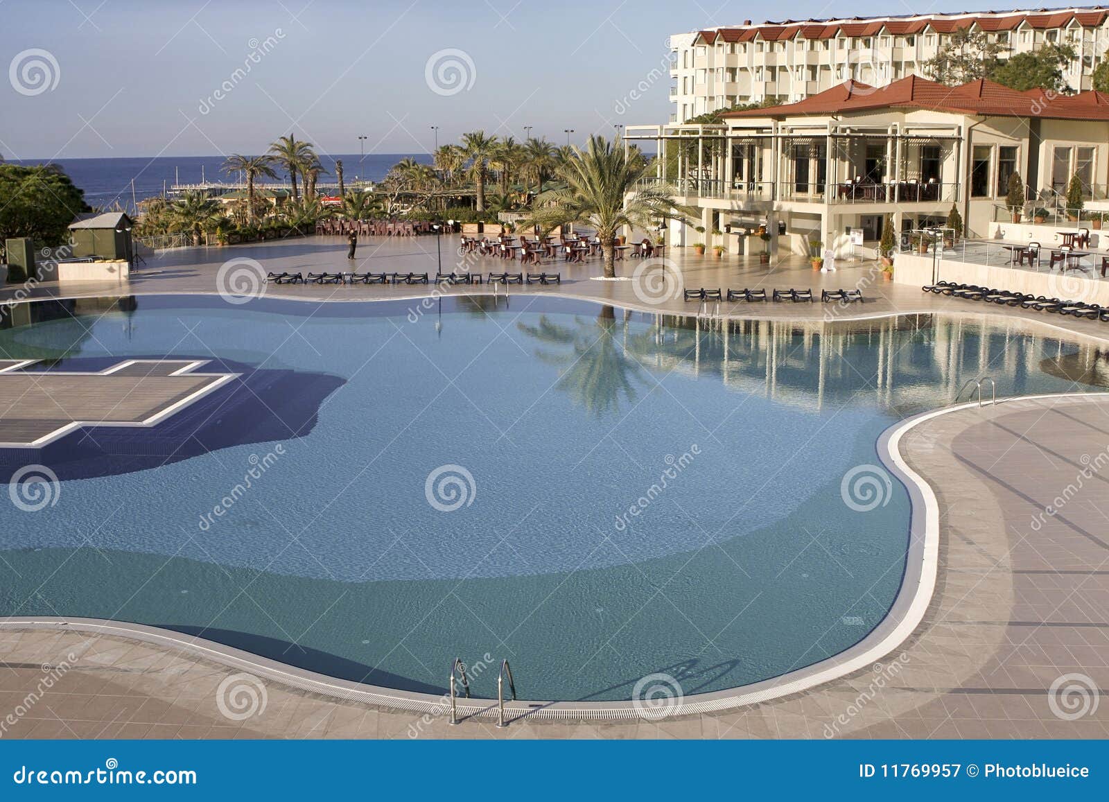 Resort pool in Turkey stock image. Image of climate, nature - 11769957