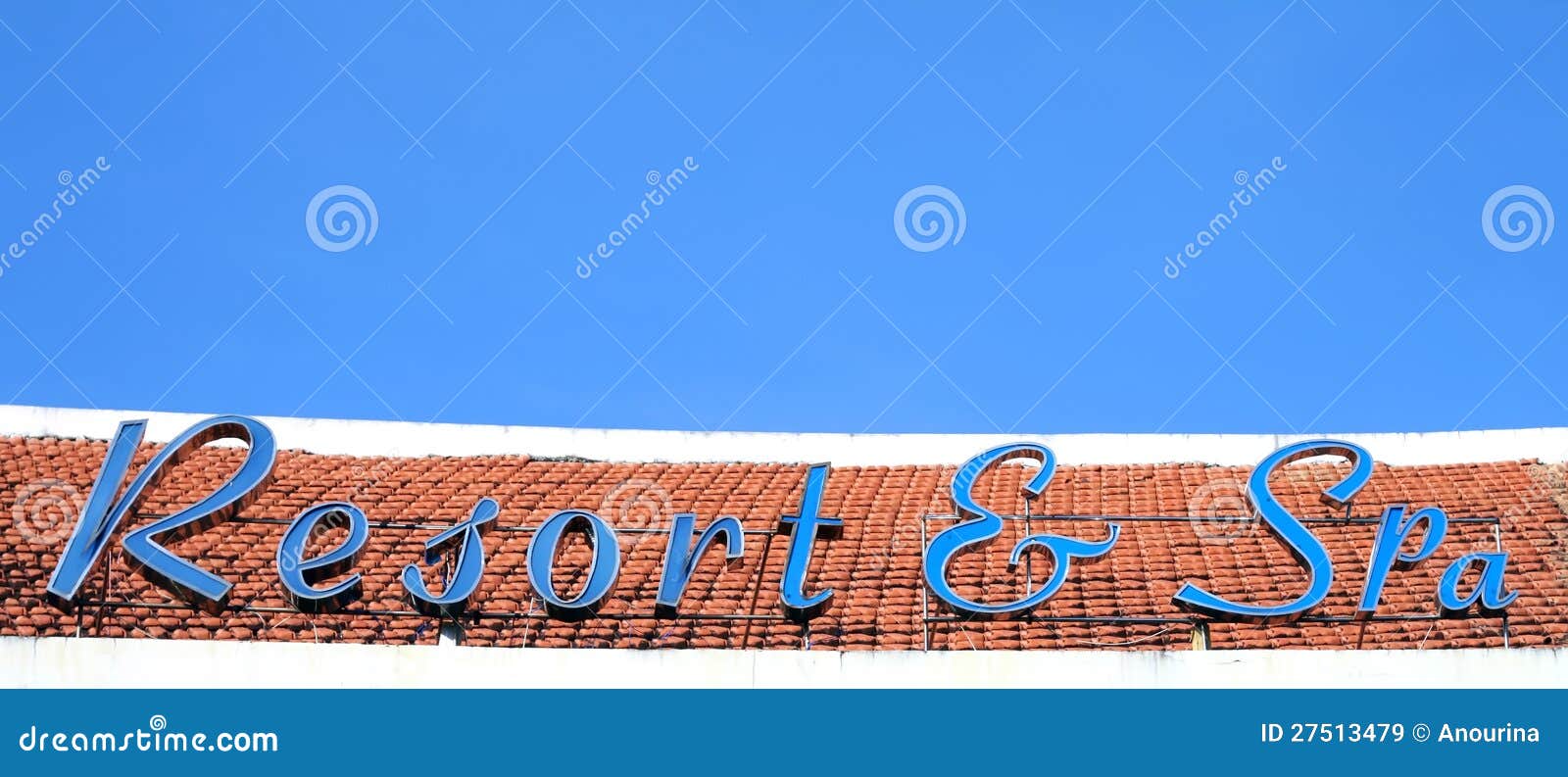 Resort & Spa stock image. Image of signboard, perspective - 27513479