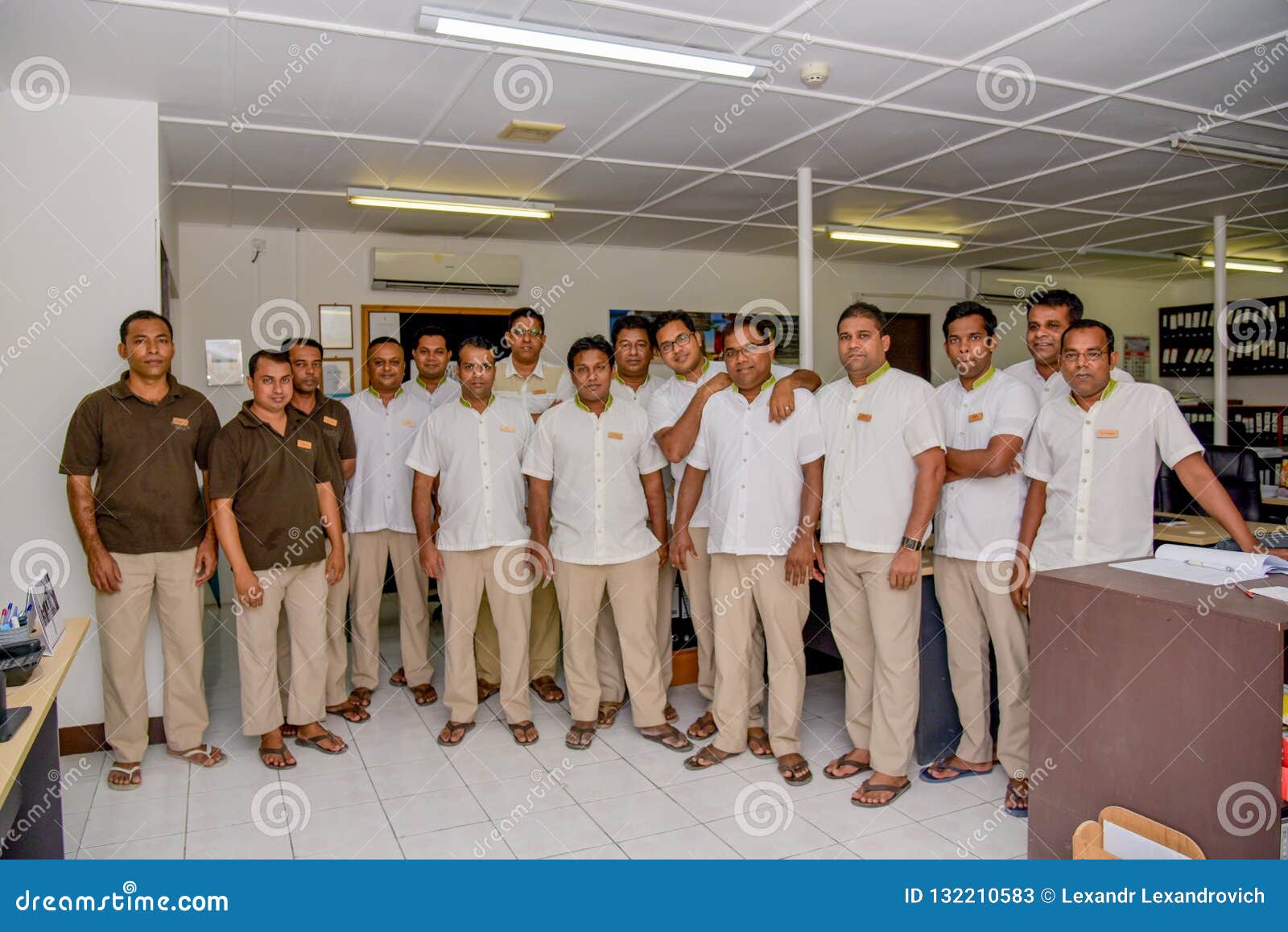 Resort Staff Gathered for Group Photo in the Office Editorial Stock ...