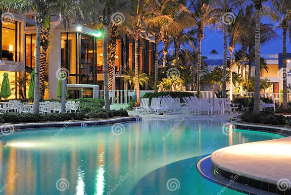 Resort Swimming Pool stock photo. Image of evening, lifestyle - 17838810